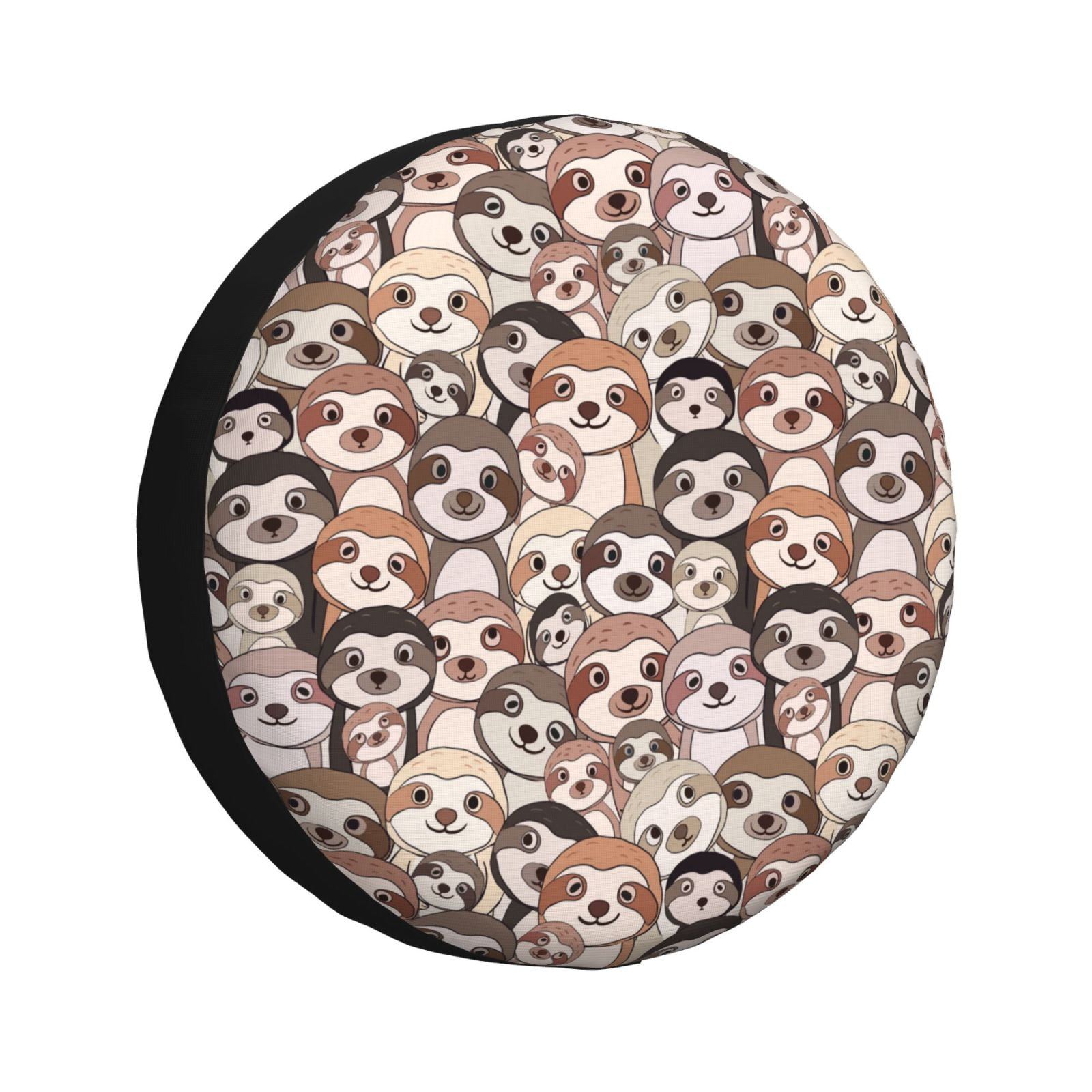 Fuzoiu Cute brown sloth monkey Print Universal Spare Tire Cover with ...