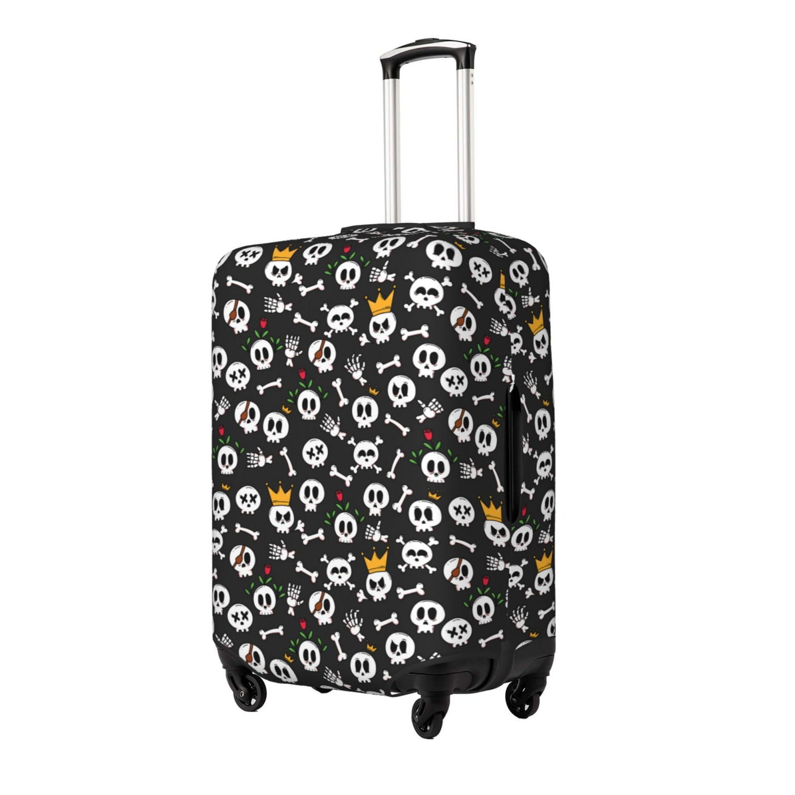 Fuzoiu Cute skull Print Suitcase Cover,Washable Luggage Covers for ...