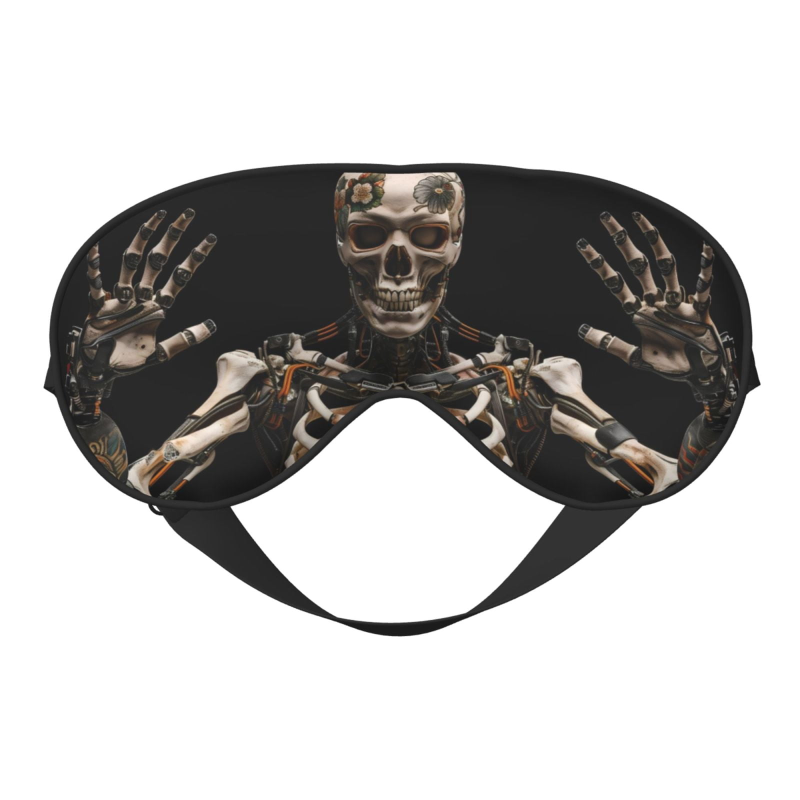 Fuzoiu Cyber Skeleton With Tattoos Print Sleep Masks,Eye Masks with ...