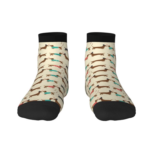 Fuzoiu Dachshund Dog Print Adult Socks, Crew Moisture-wicking Socks ...