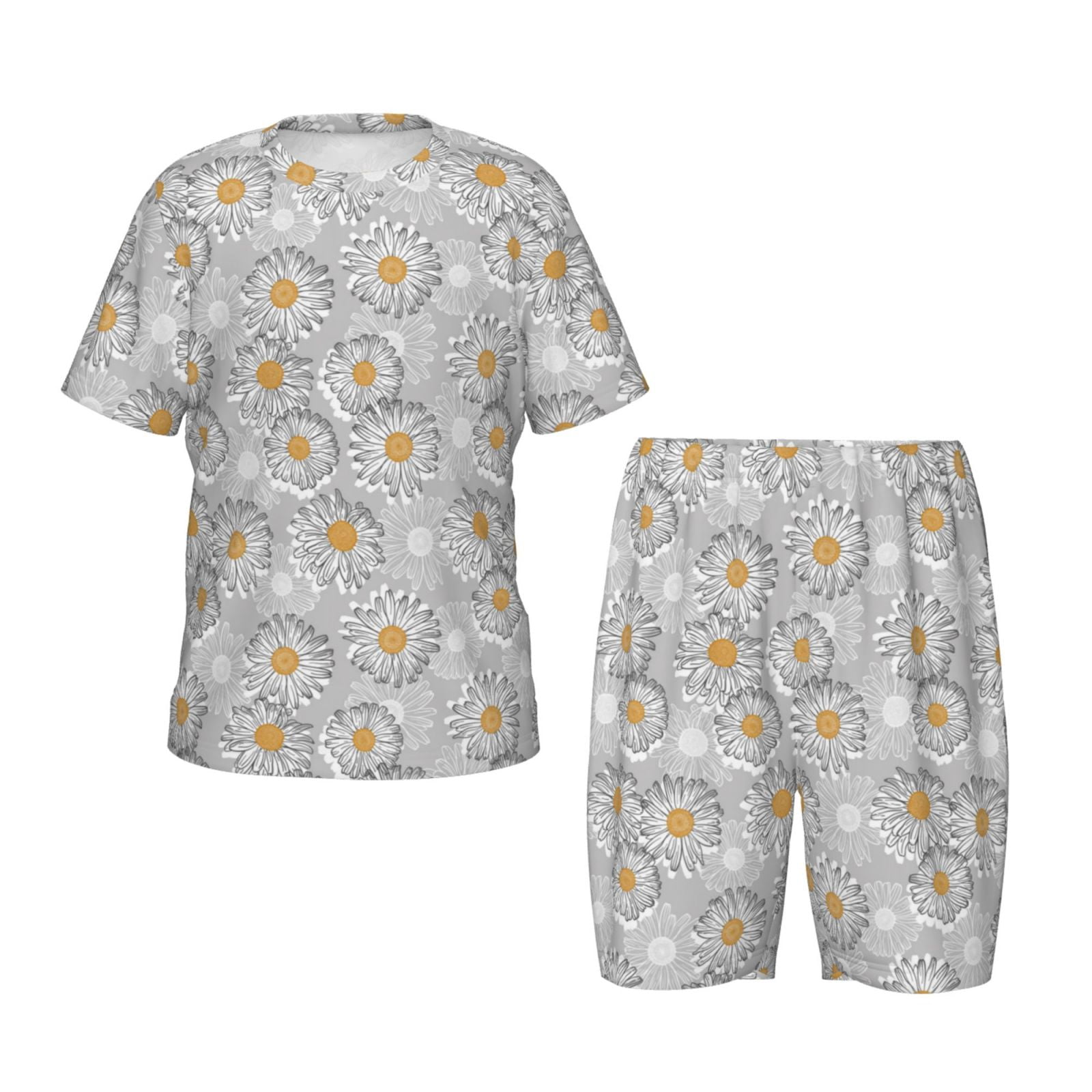Fuzoiu Daisies Flowers Print Boys Girls Pjs Sleepwear,2 Piece Pajam ...