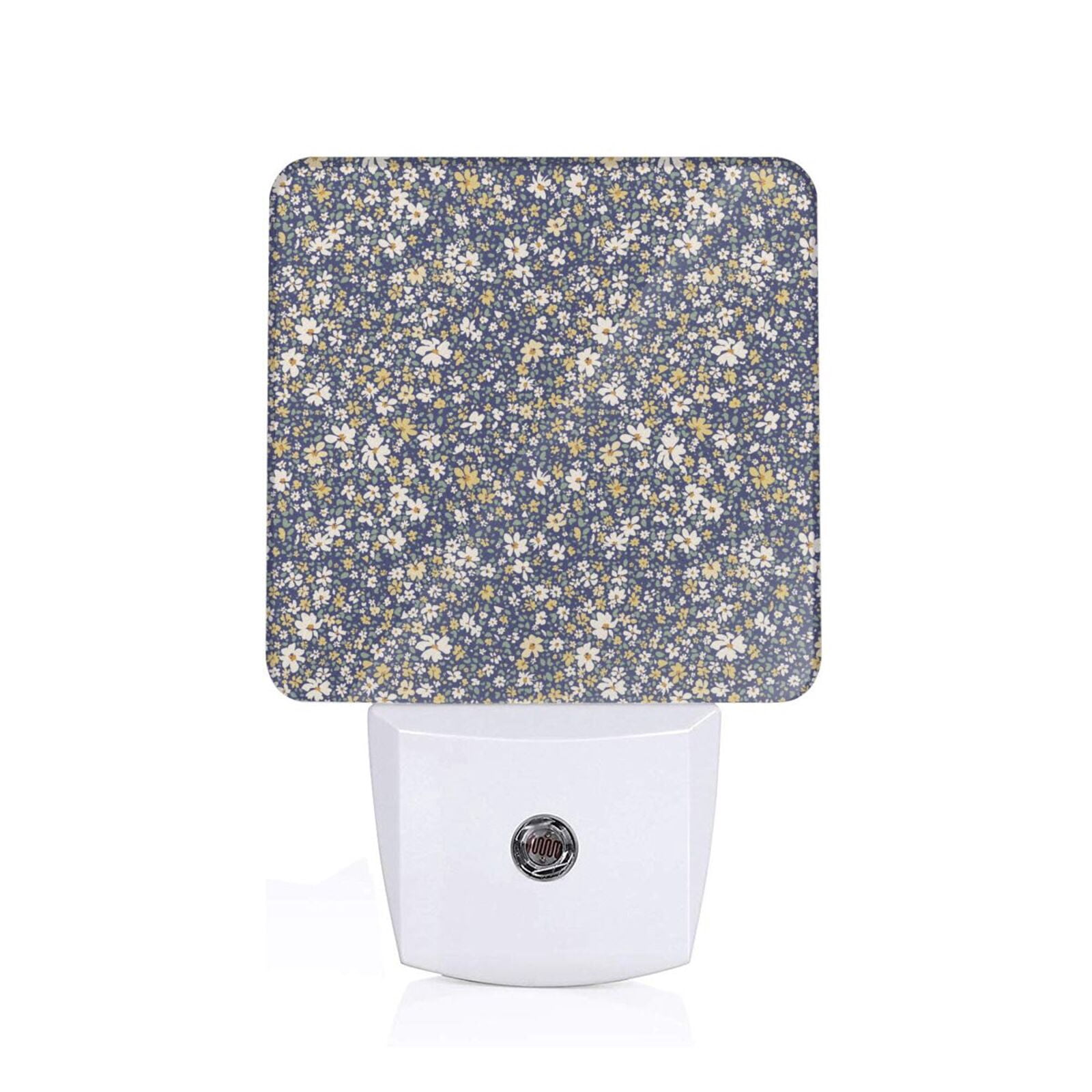 Fuzoiu Daisies Flowers Print Dusk to Dawn LED Night Light with Light ...