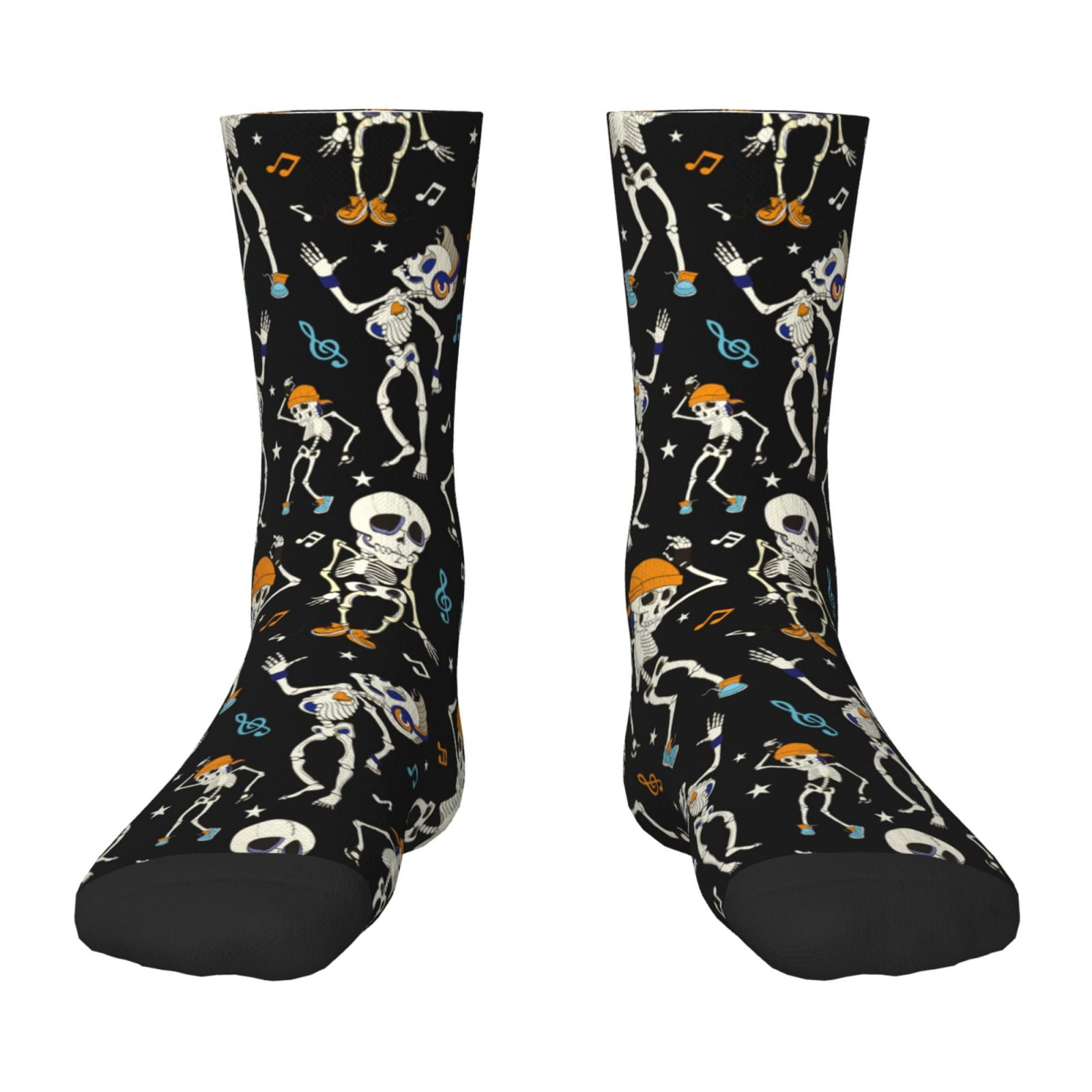 Fuzoiu Dancing Skeleton Party Print Kids Socks For Boys Girls,Grip Crew ...