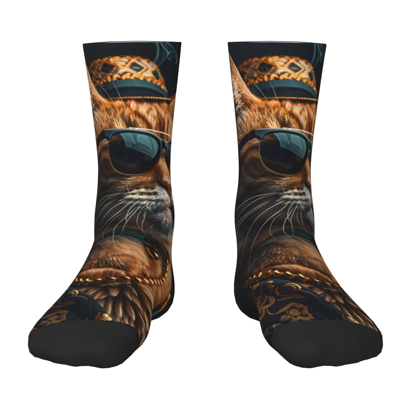 Fuzoiu Dapper Cat in Sunglasses Print Kids Socks For Boys Girls,Grip ...