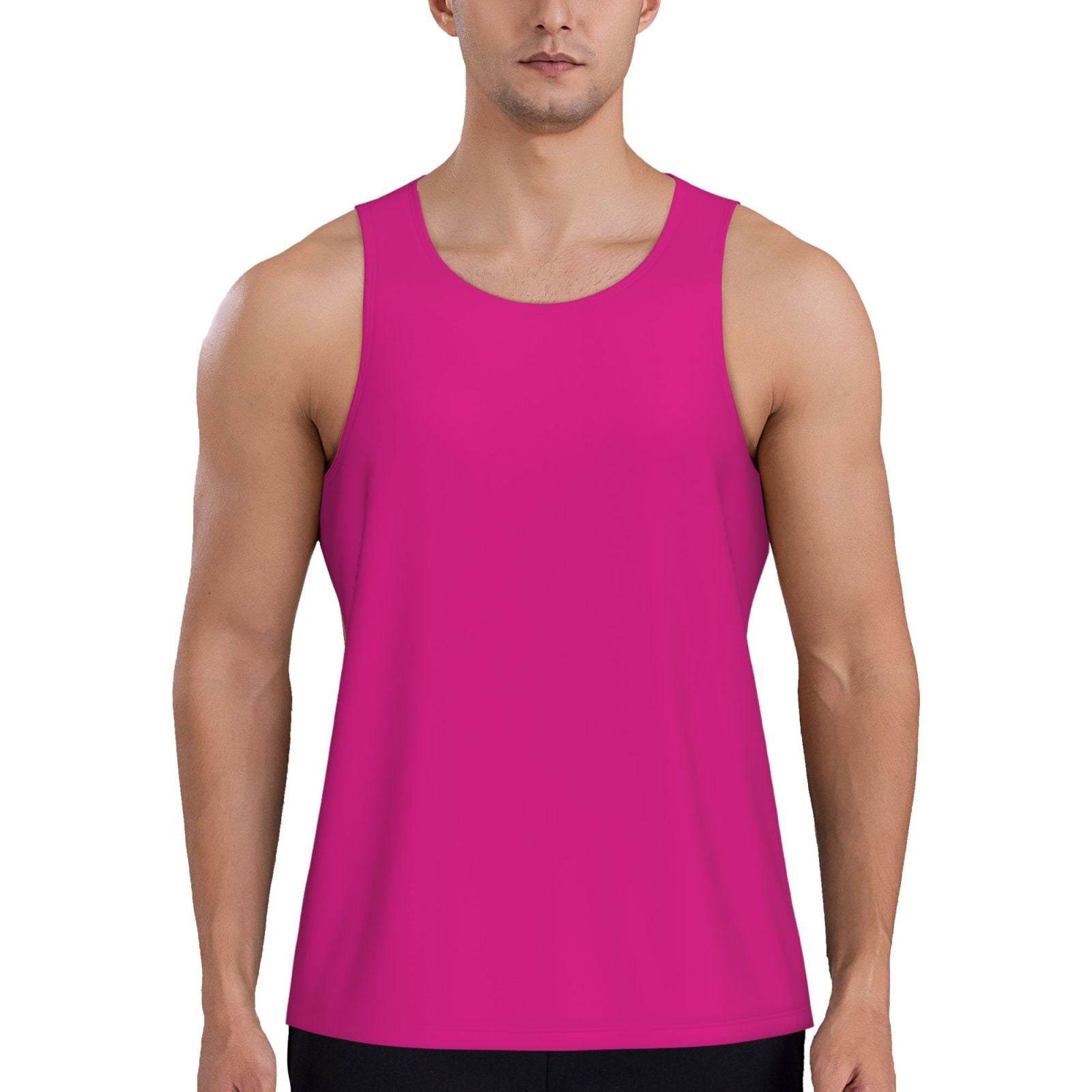 Fuzoiu Darkmagenta Print Men's Workout Tank Tops,Sleeveless Gym Shirt ...