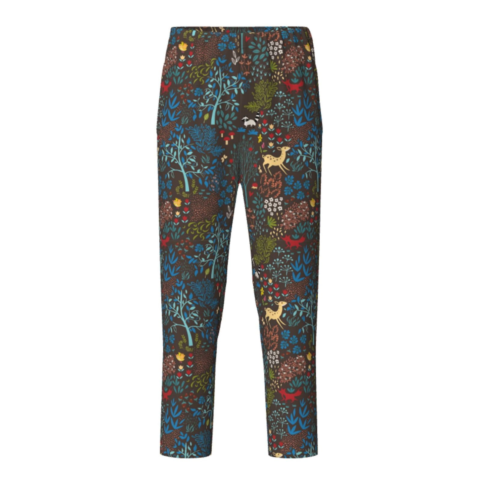 Fuzoiu Deers In The Forest 1 Print Teenagers' Pajama Pants,Lounge Pants ...