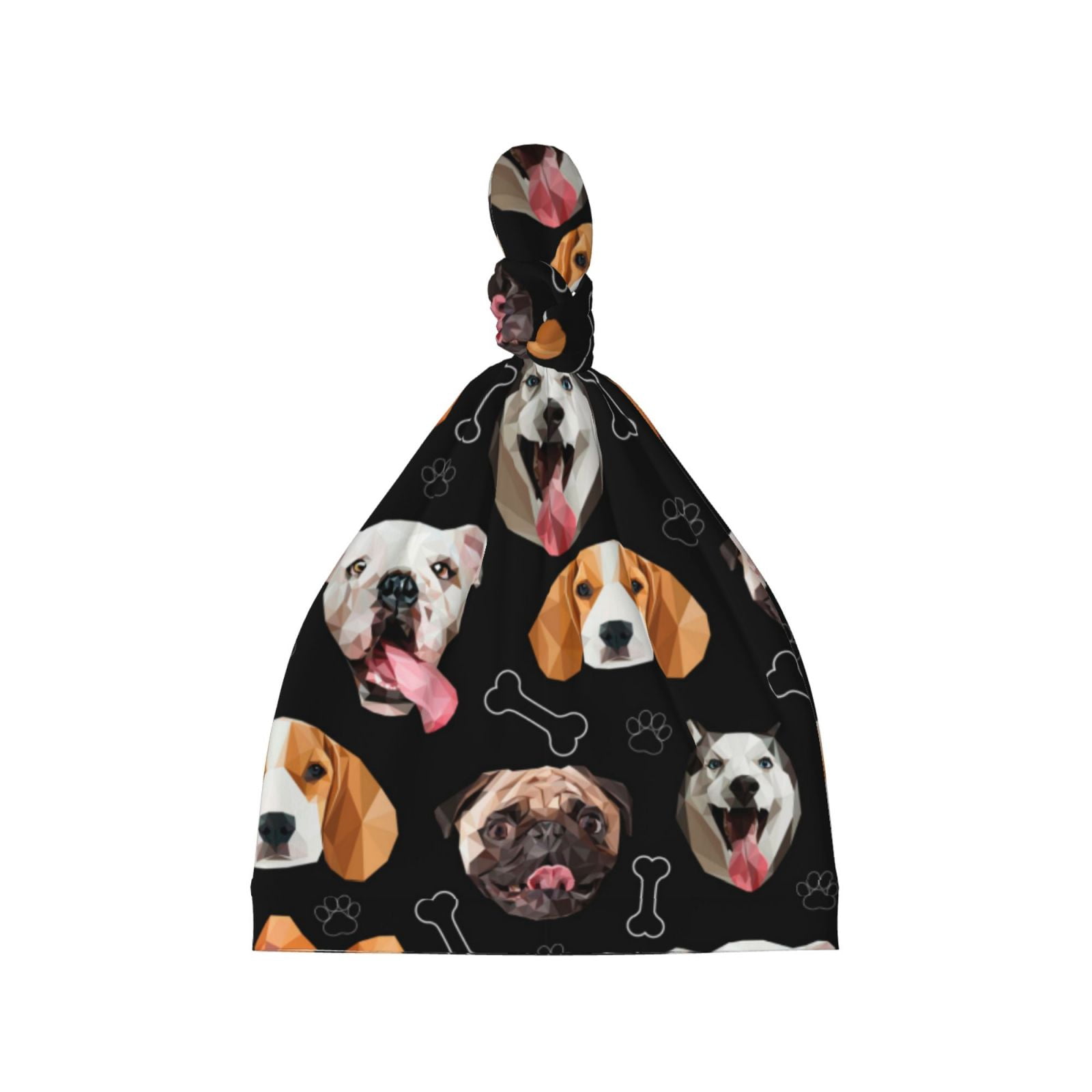 Fuzoiu Different Breeds Of Dogs Print Baby Newborn Hats Set Stretchy ...