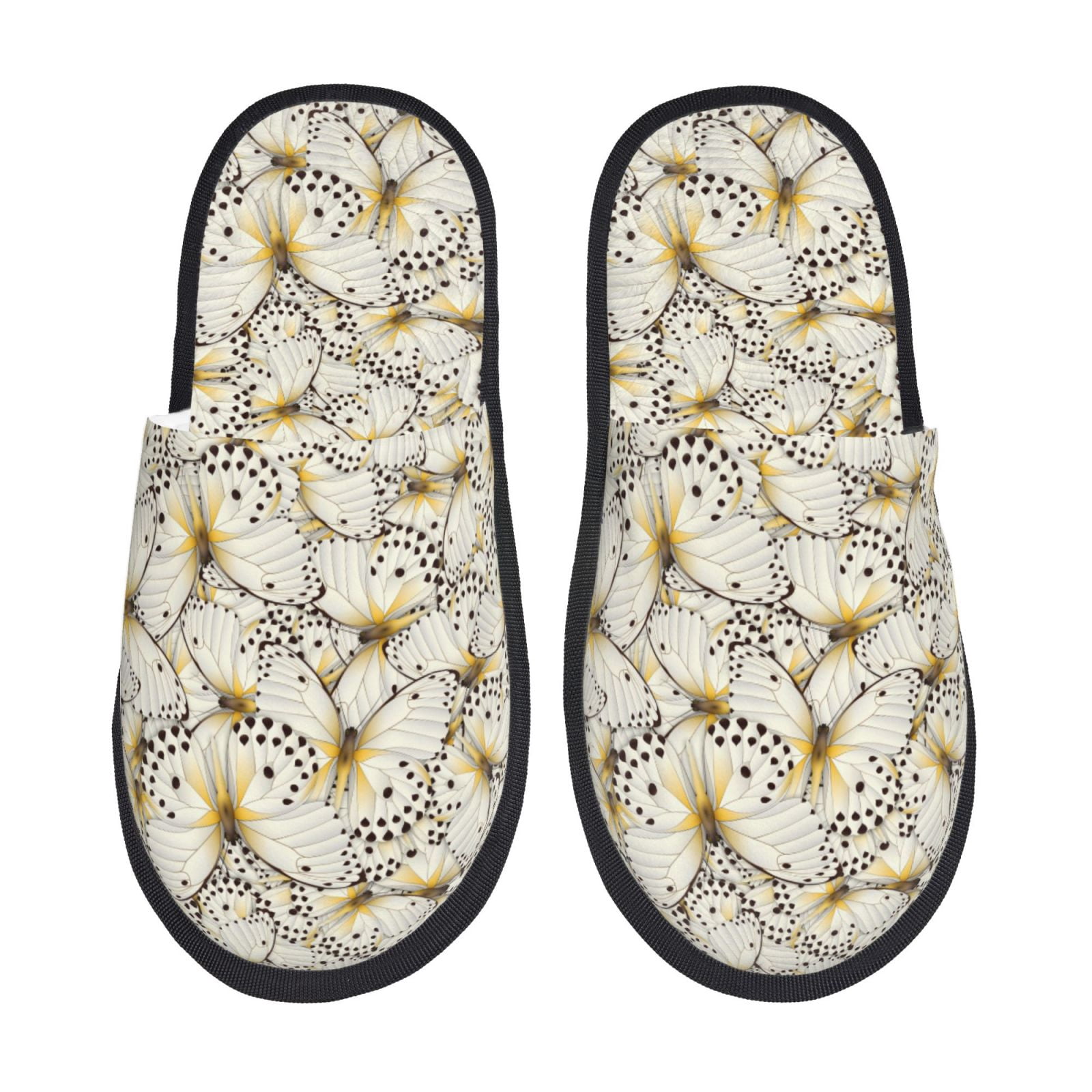 Fuzoiu Different Butterflys Print Unisex Furry Slippers,Plush Indoor ...