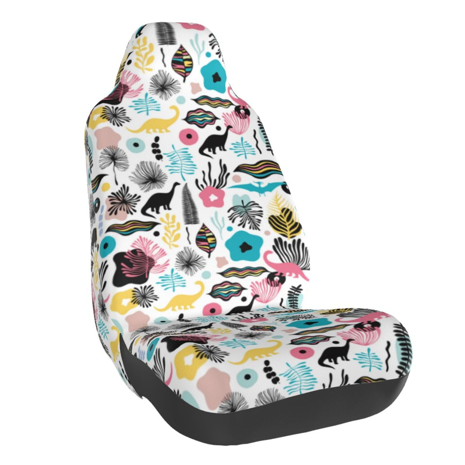 Fuzoiu Dinosaur Print Elastic Car Seat Covers, Seat Cover Protector ...