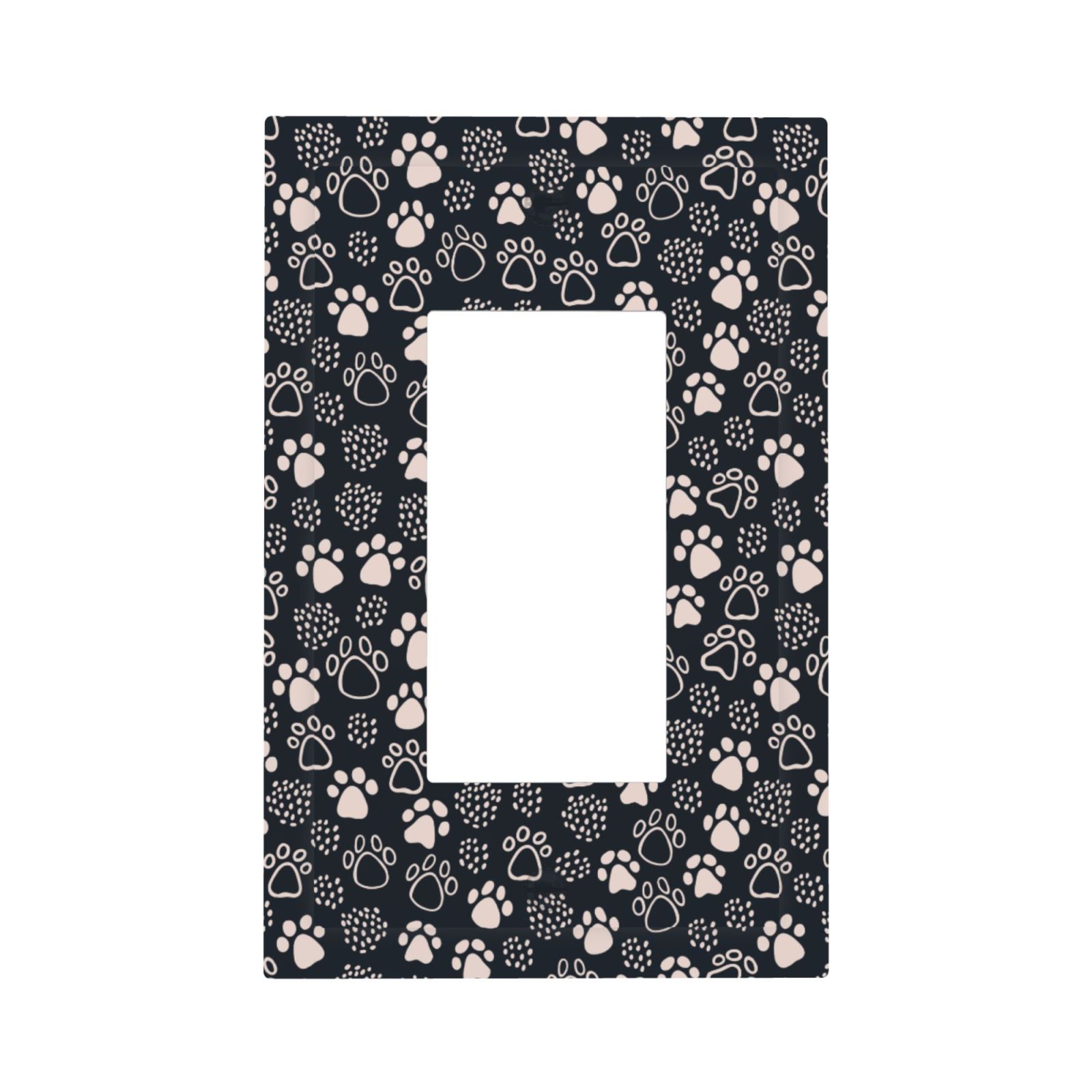 Fuzoiu Dog Paw Print Single Duplex Outlet Cover Plate, Light Switch ...