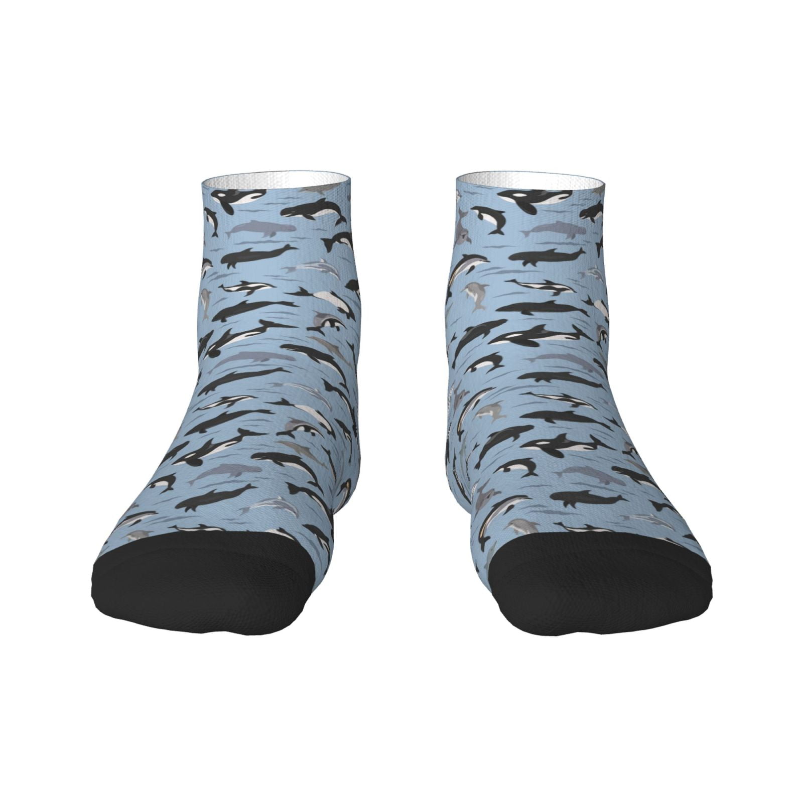 Fuzoiu Dolphins Print Adult Socks, Crew Moisture-wicking Socks, Unisex ...