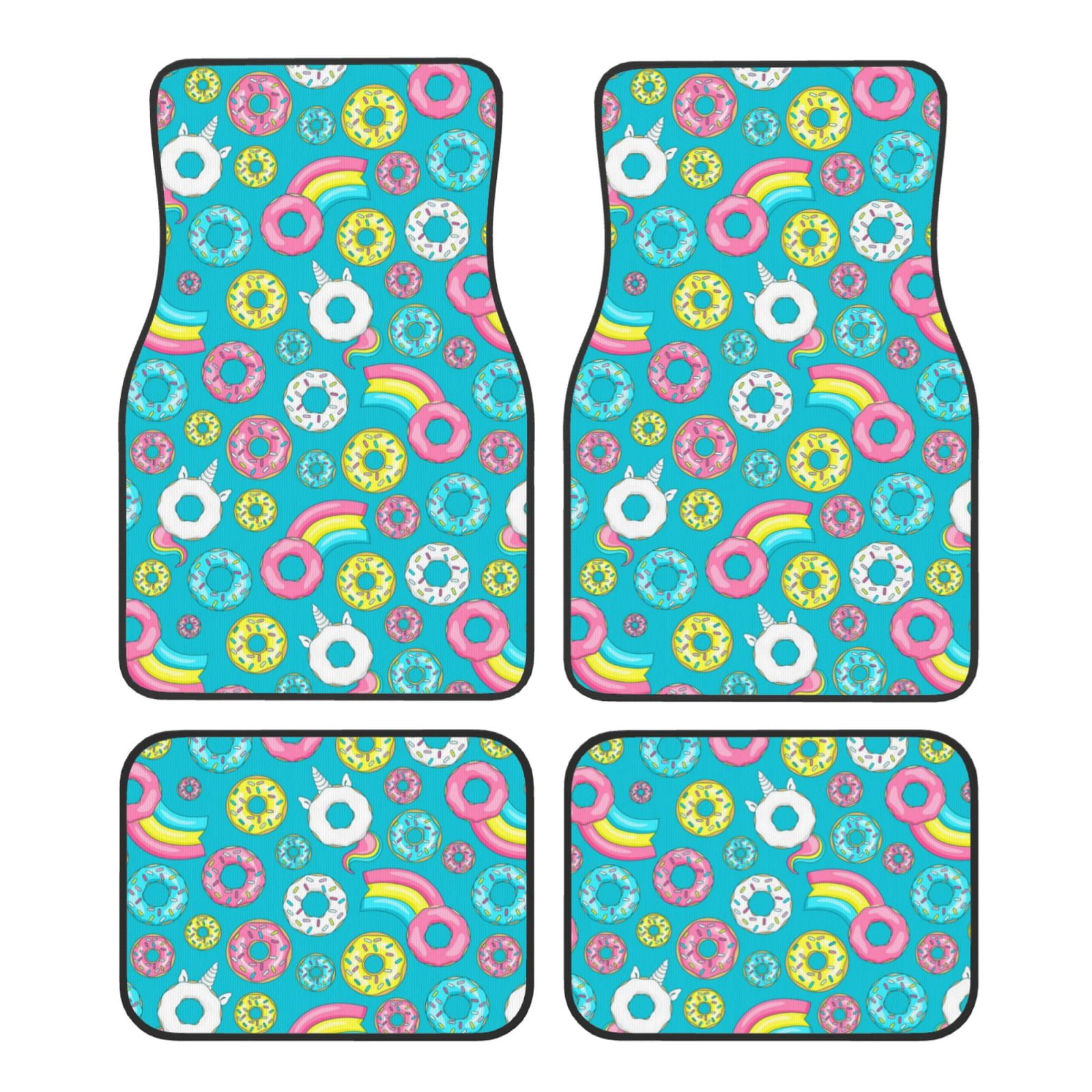 Fuzoiu Donut Print Carpet Floor Mats for Car,Car Foot Mat Set,Universal ...