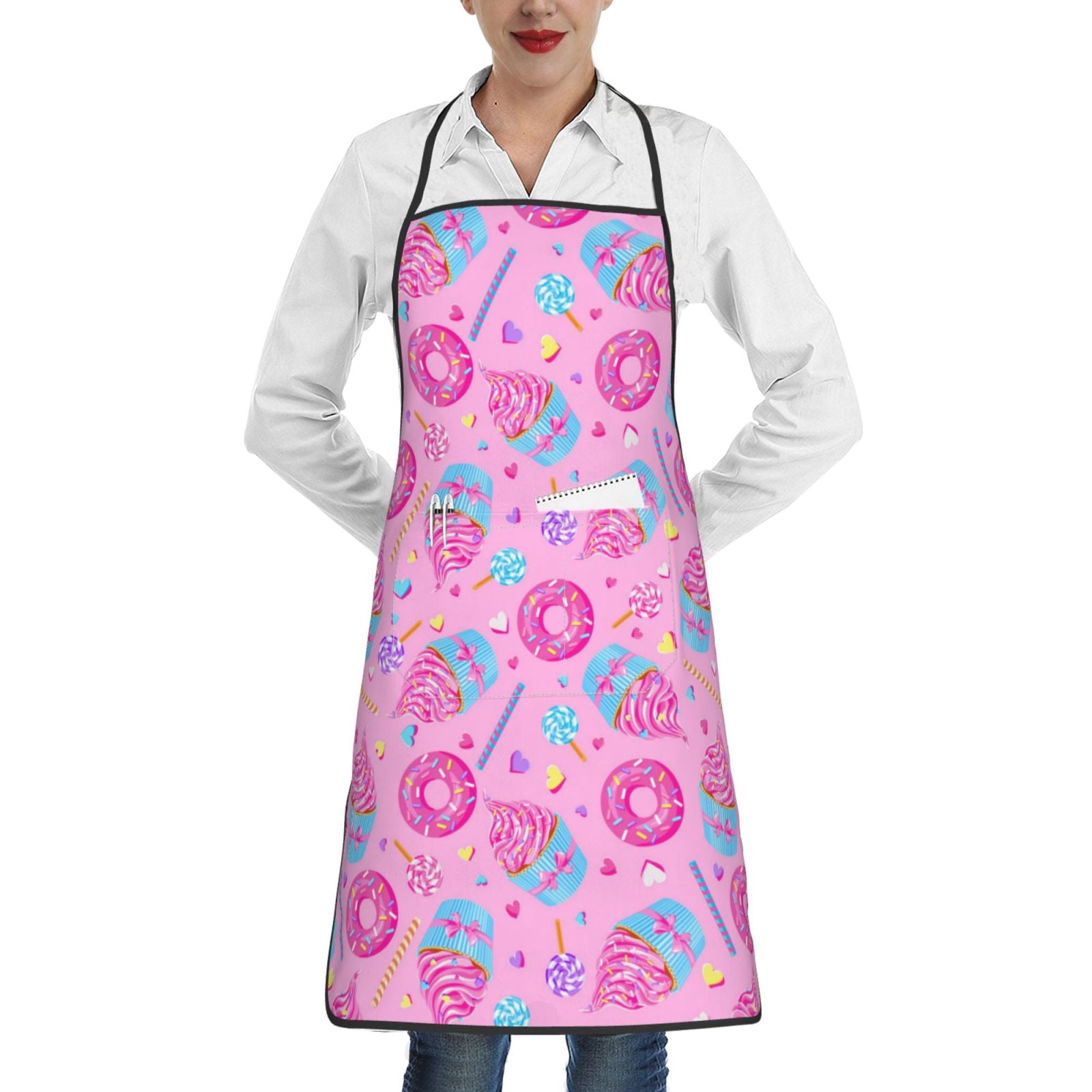 Fuzoiu Donuts Print Kitchen Cooking Aprons,Kitchen Cooking BBQ Aprons ...