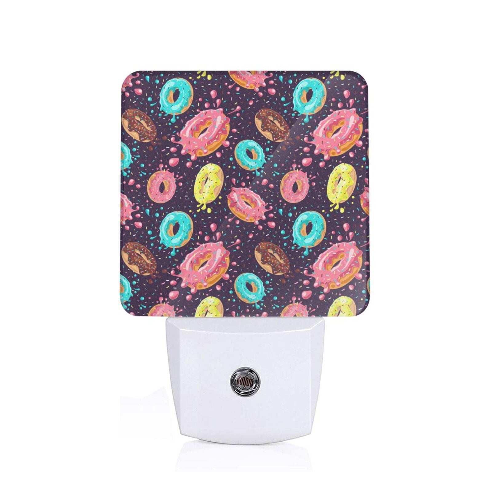 Fuzoiu Donuts1 Print Dusk to Dawn LED Night Light with Light Sensor ...