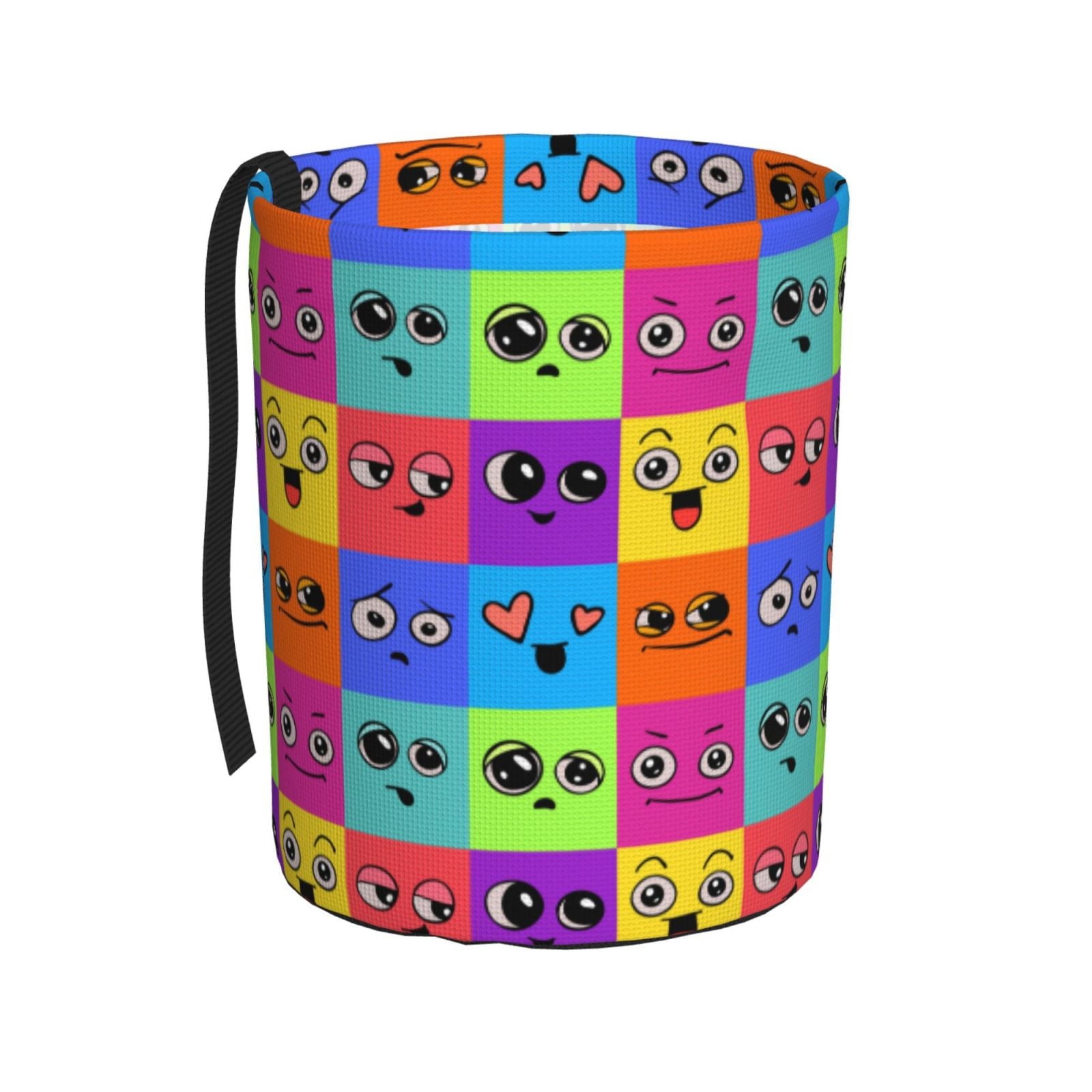 Fuzoiu Doodle Faces Emotions Print Car Trash Can,Leakproof Car Trash ...