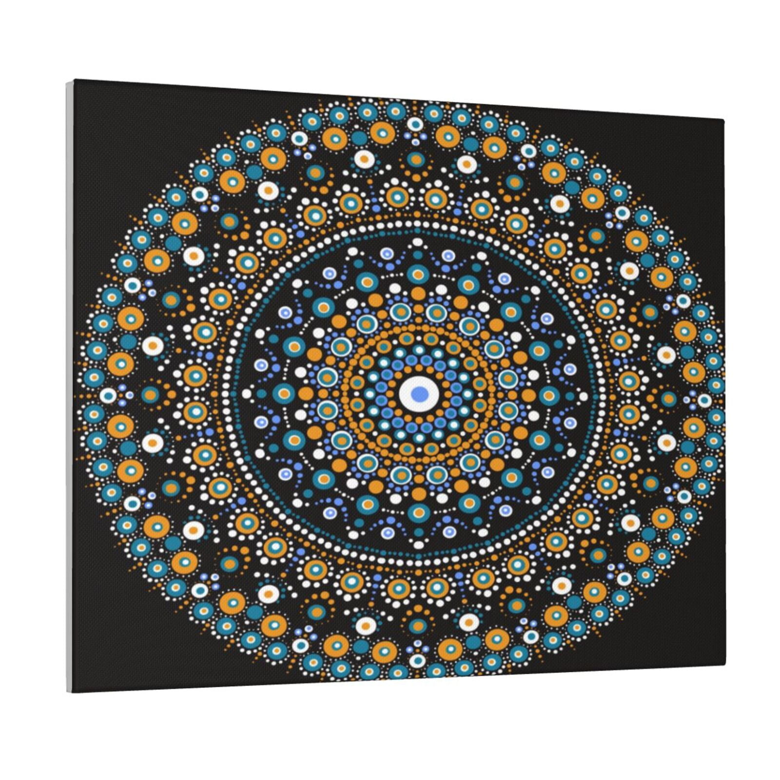 Fuzoiu Dot Mandala Print Canvas Wall Art for Bathrooms,Wall Decor for ...