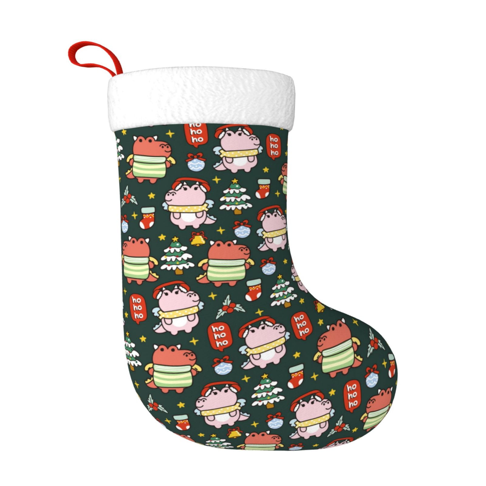 Fuzoiu Dragon With Hohoho Print Christmas Stockings, Party Supplies ...