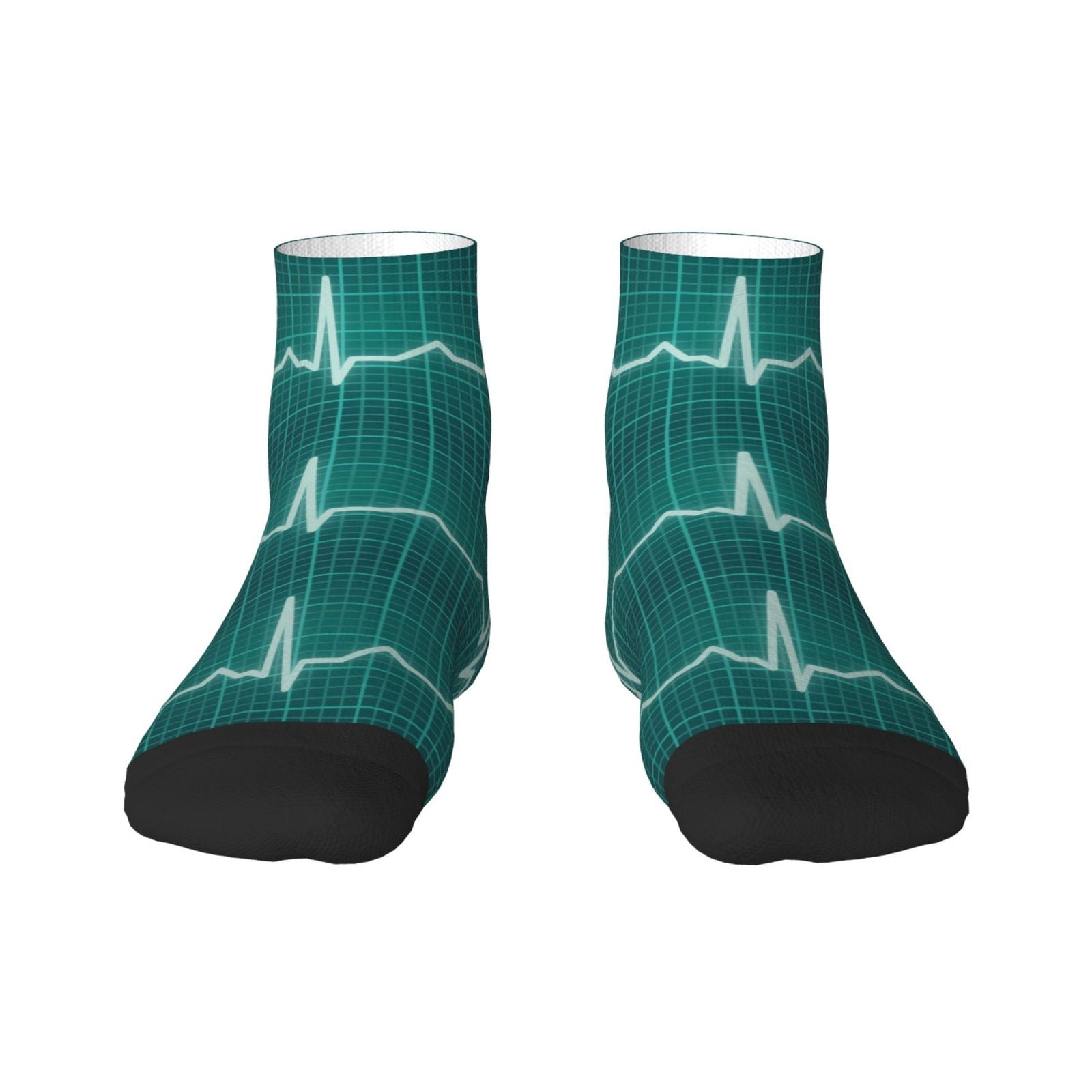 Fuzoiu ECG Wave Print Adult Socks, Crew Moisture-wicking Socks, Unisex ...