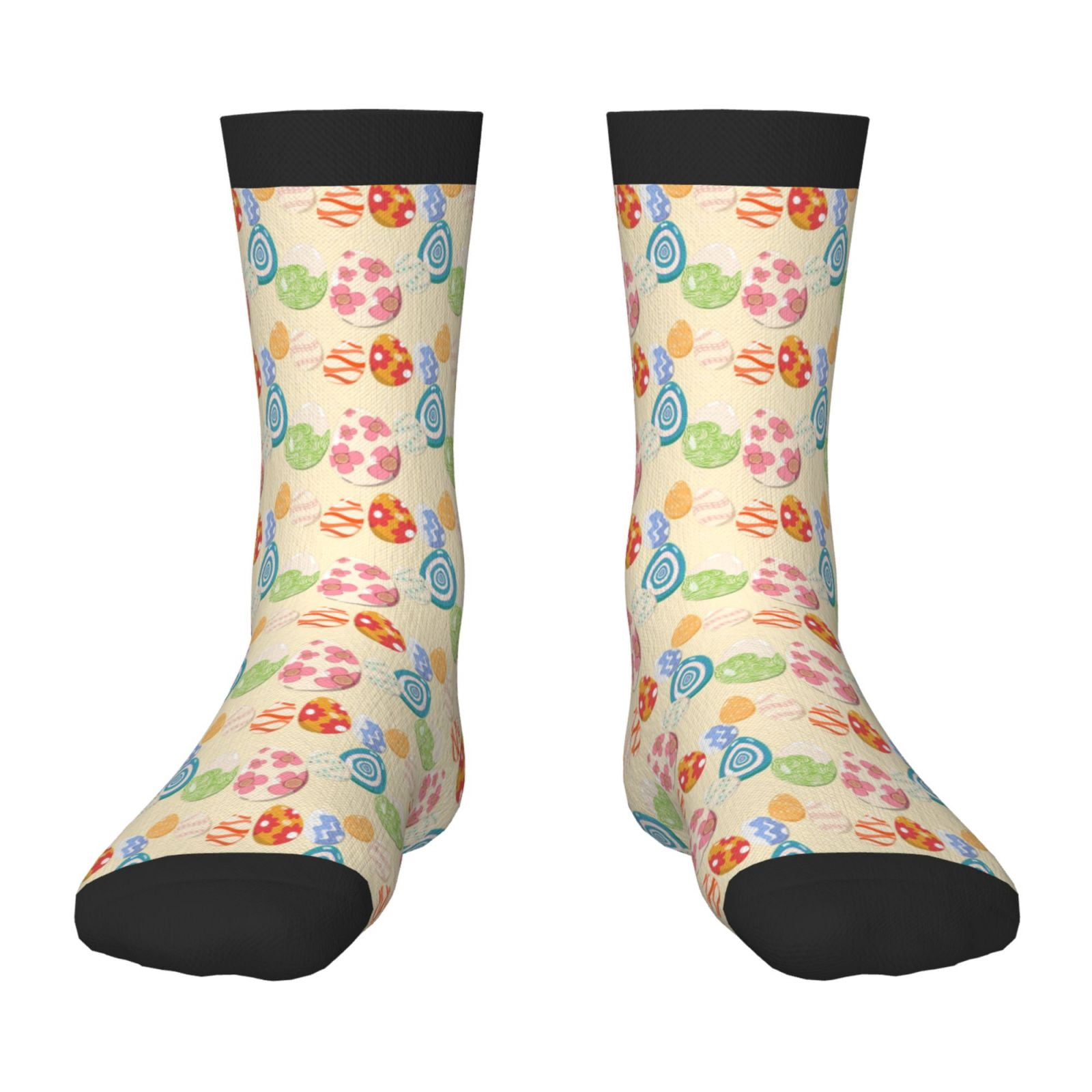 Fuzoiu Easter eggs Print Kids Socks For Boys Girls,Grip Crew Socks with ...