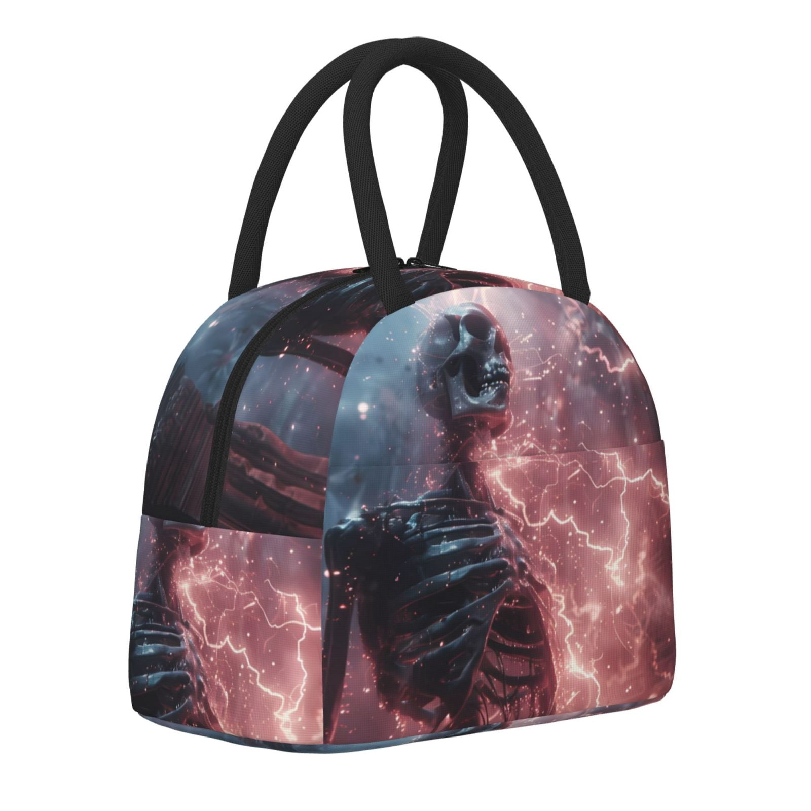 Fuzoiu Electric Skeleton Surrealism Print Insulated Lunch Bag for Women ...