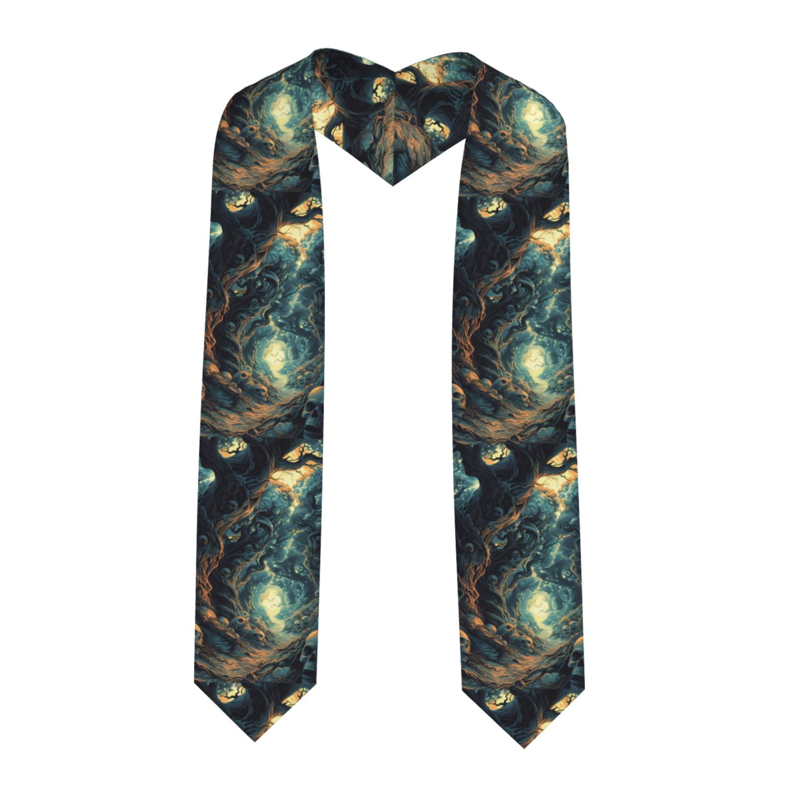 Fuzoiu Enchanted Forest Skull Path Print Graduation Sash,Graduation ...
