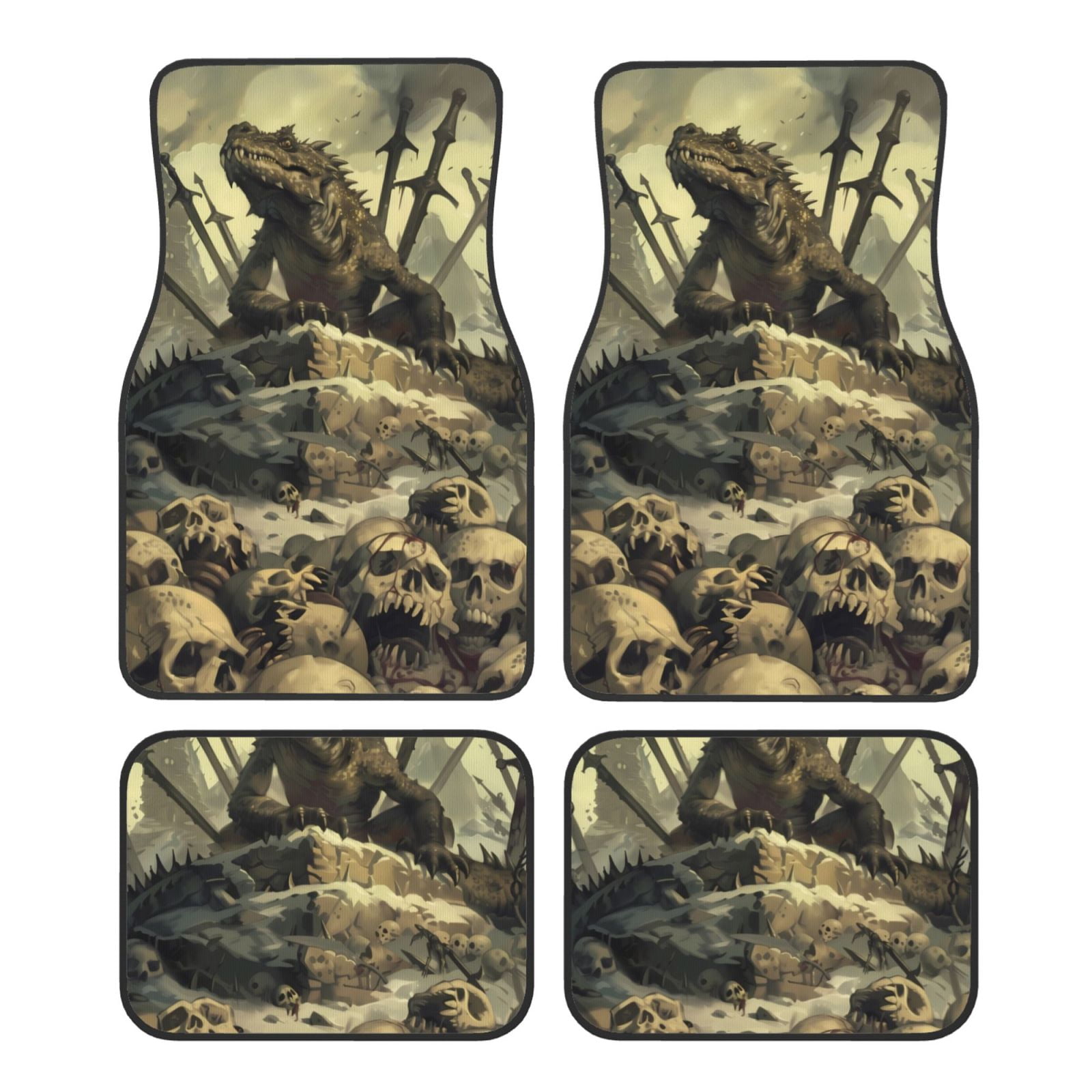 Fuzoiu Epic Dragon Skull Scene Print Carpet Floor Mats for Car,Car Foot ...