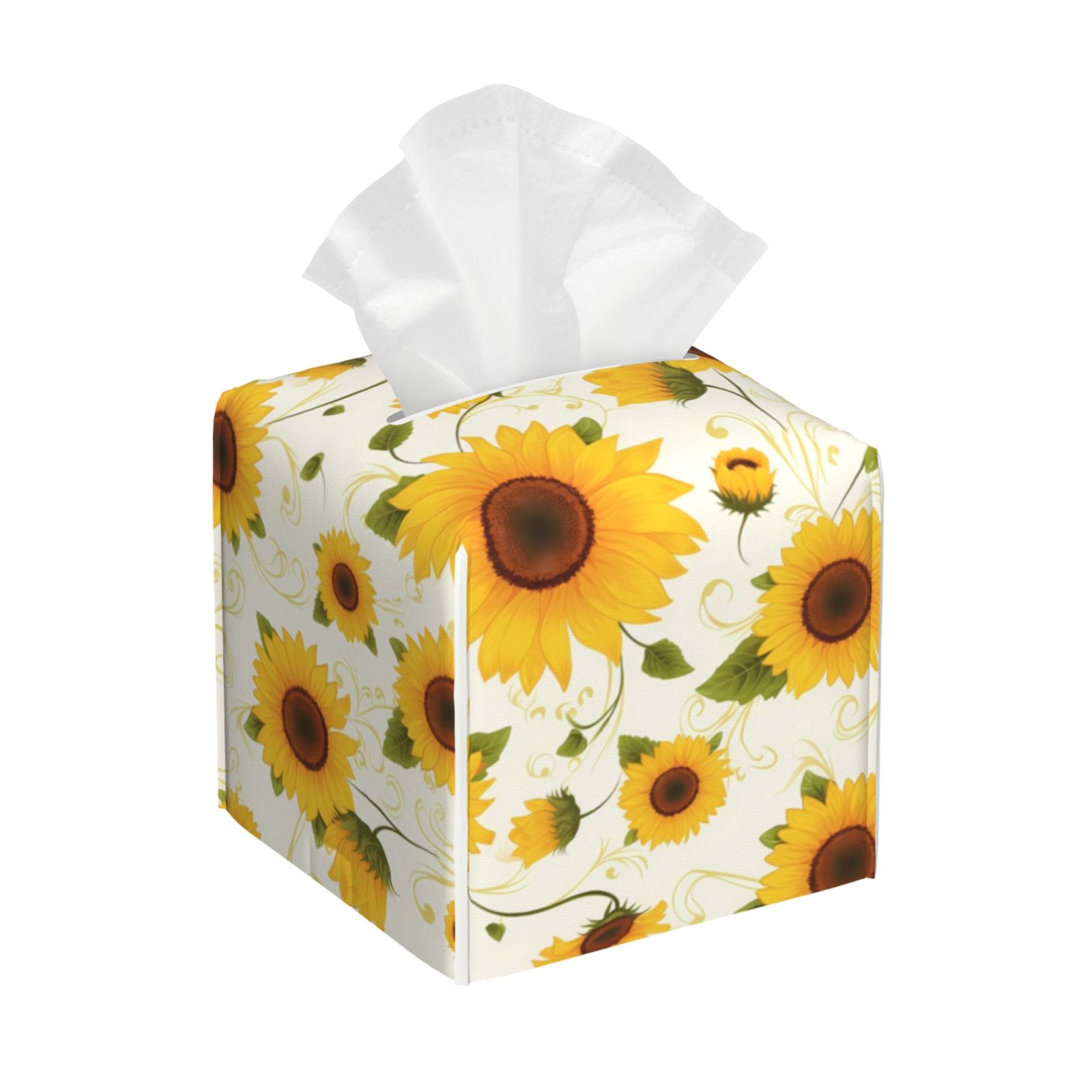 Fuzoiu European-style Pattern Sunflower A Print Tissue Box Cover Holder ...