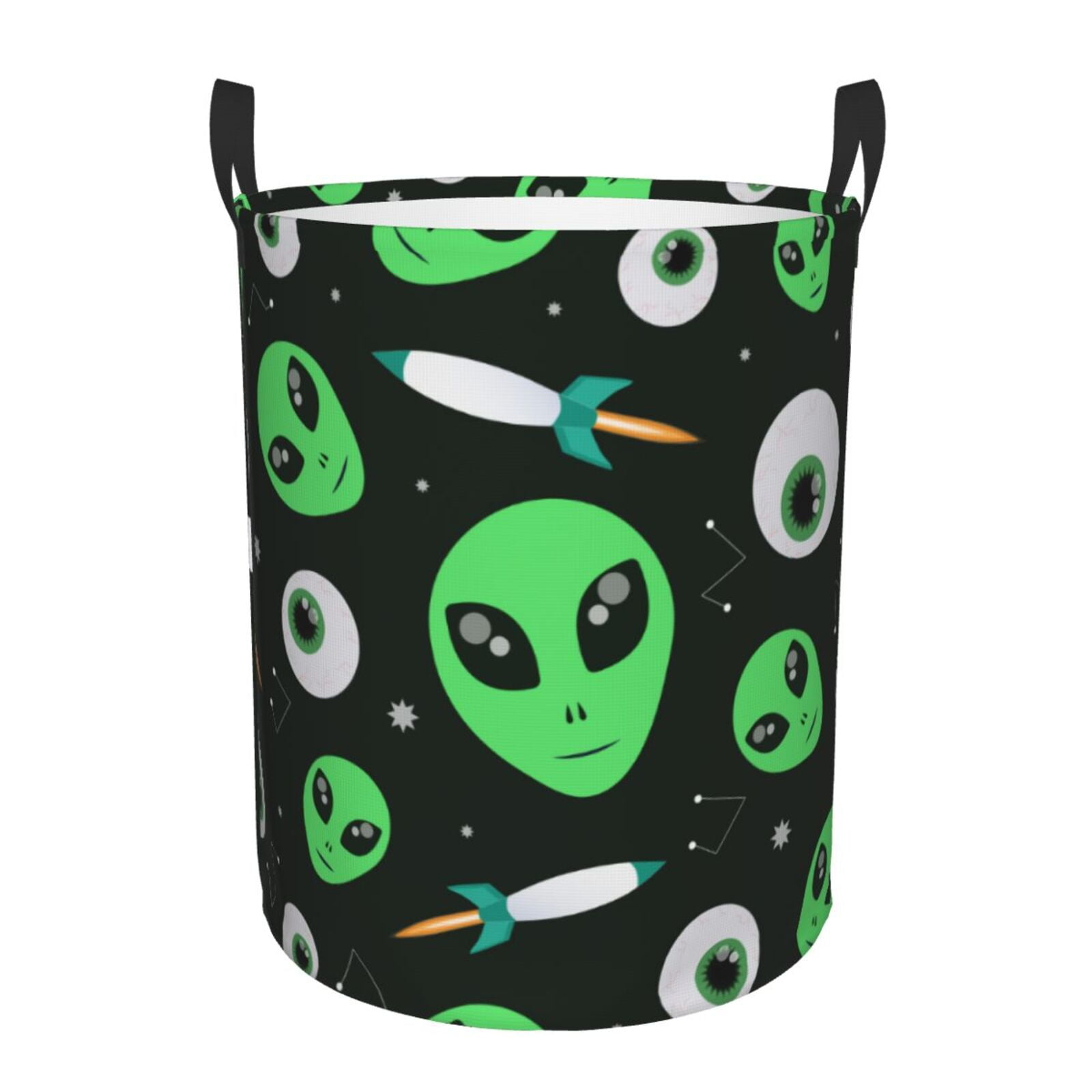 Fuzoiu Eyeball Monster Print Circular Hamper,Laundry Basket with Handle ...