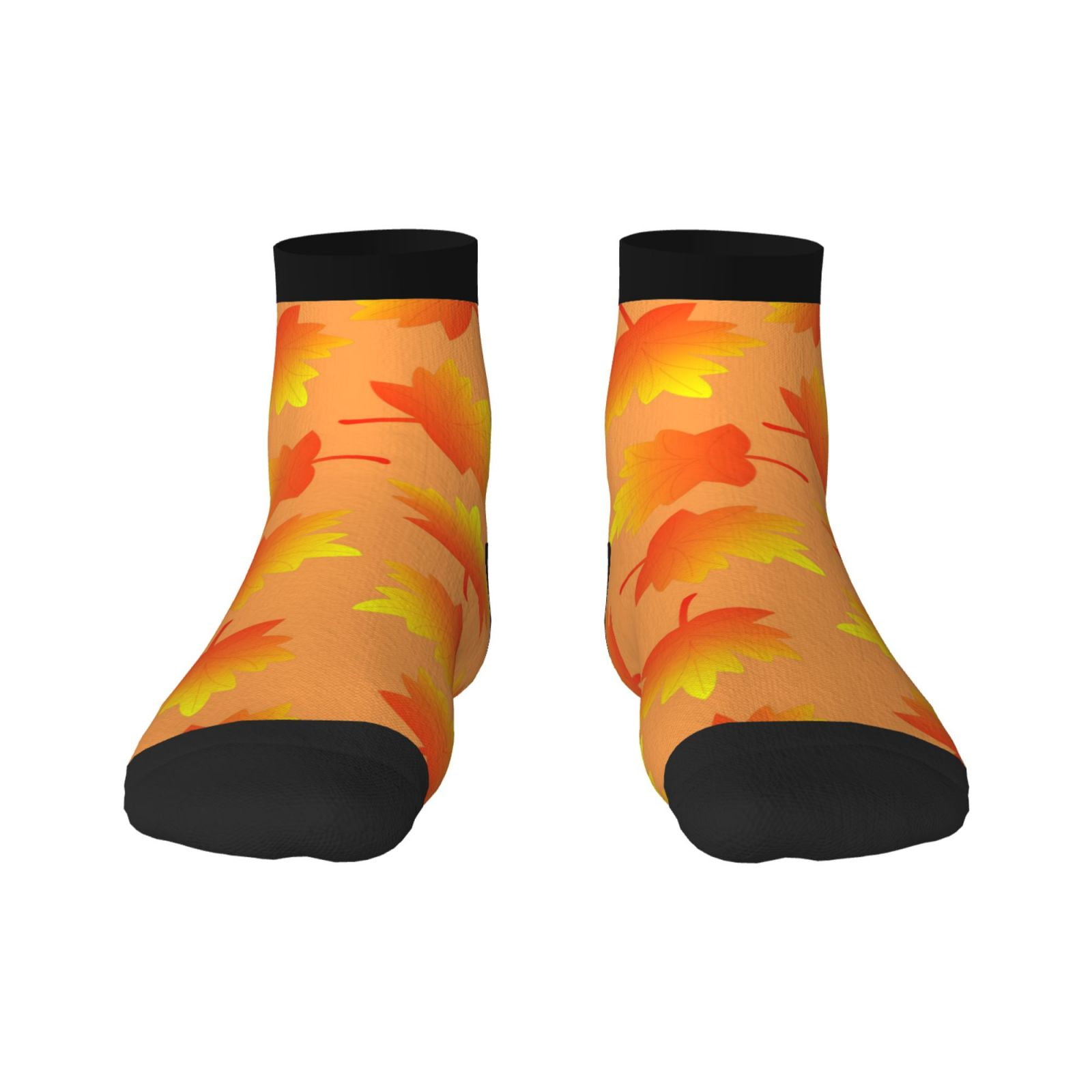 Fuzoiu Fall Maple Leaves Print Adult Socks, Crew Moisture-wicking Socks ...