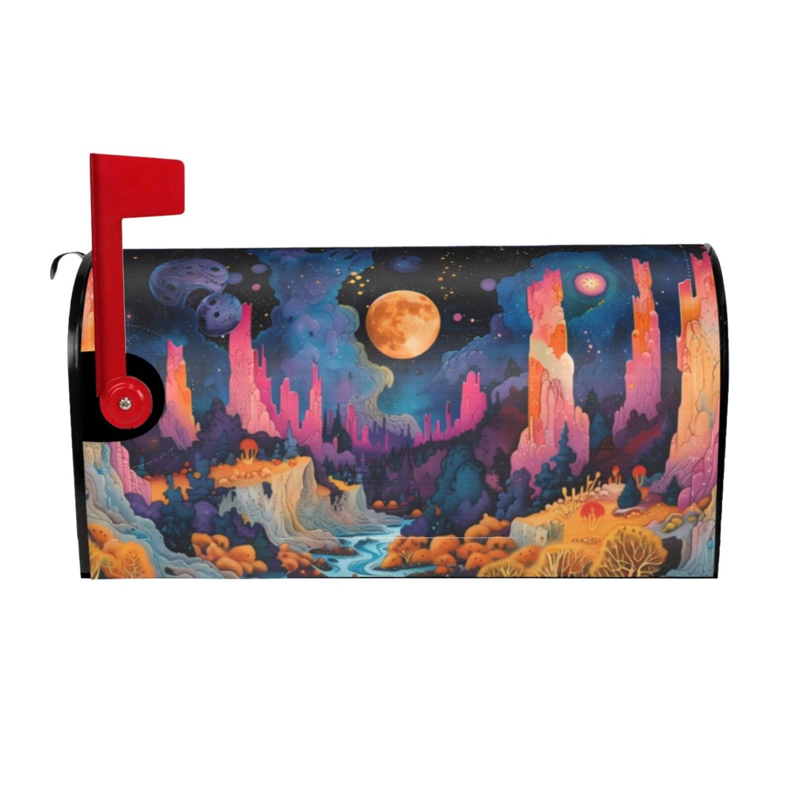 Fuzoiu Fantasy Cosmic Landscape Print Decorative Waterproof Mailbox ...