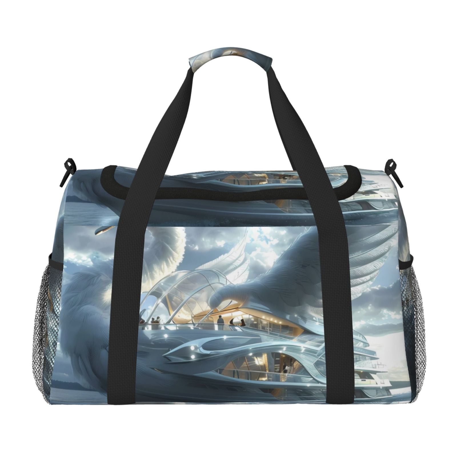 Fuzoiu Fantasy Swan Yacht Design Print Travel Duffle Bag,Carry On Tote ...