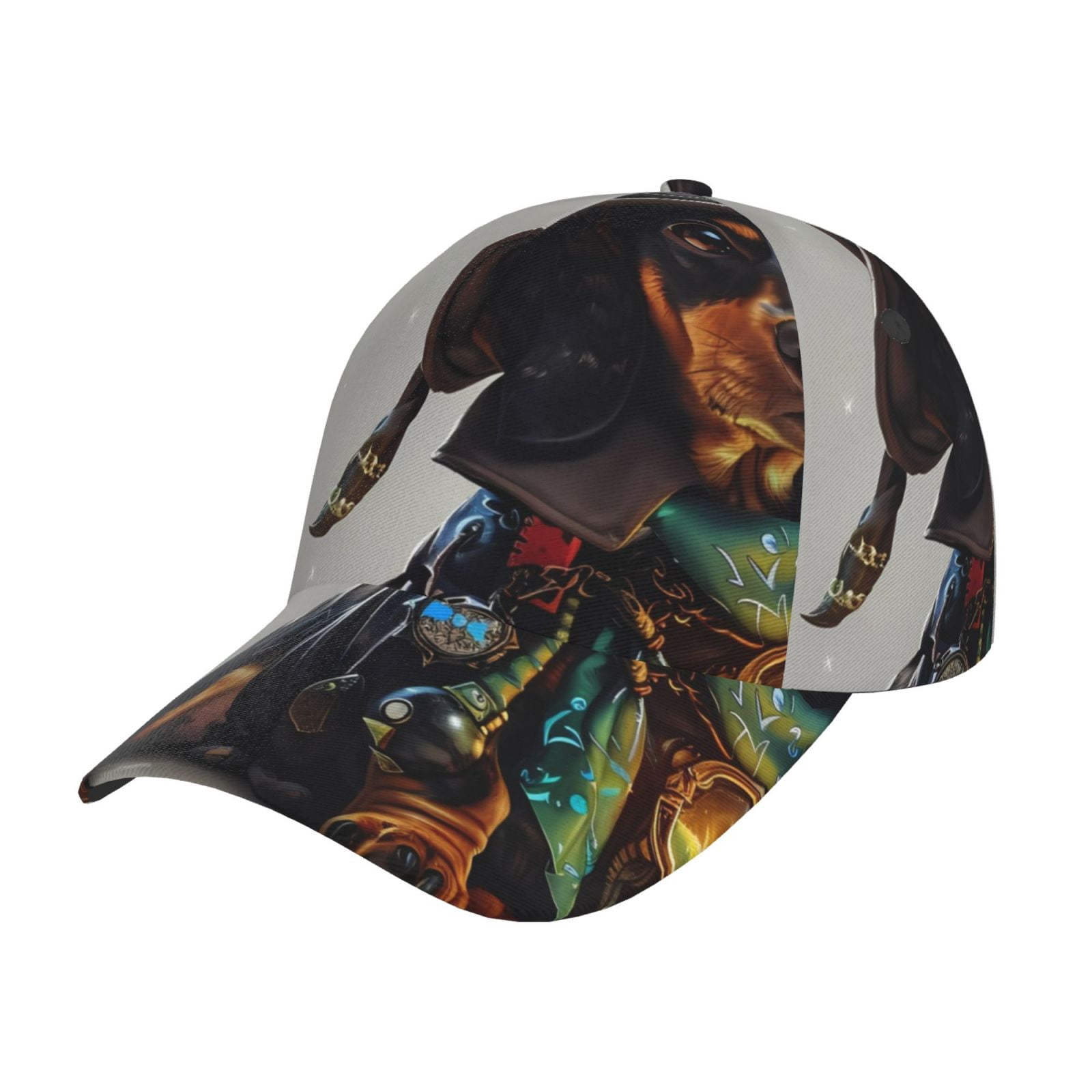 Fuzoiu Fantasy Wizard Dog Art Print Adjustable Baseball Cap for Men and ...