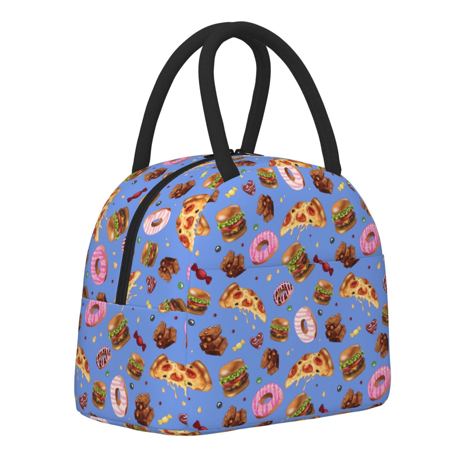 Fuzoiu Fastfoods Print Insulated Lunch Bag for Women Men,Adults Lunch ...