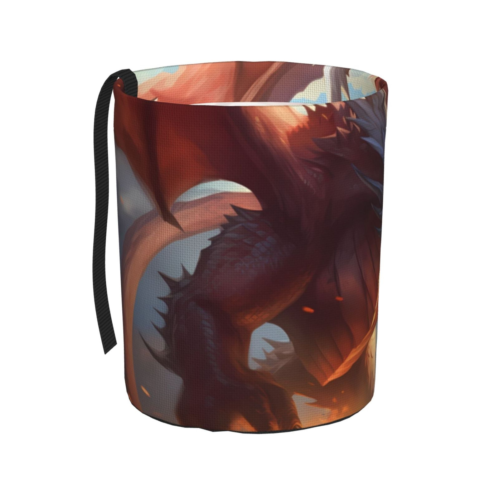 Fuzoiu Ferocious Dragon Fury Print Car Trash Can,Leakproof Car Trash ...