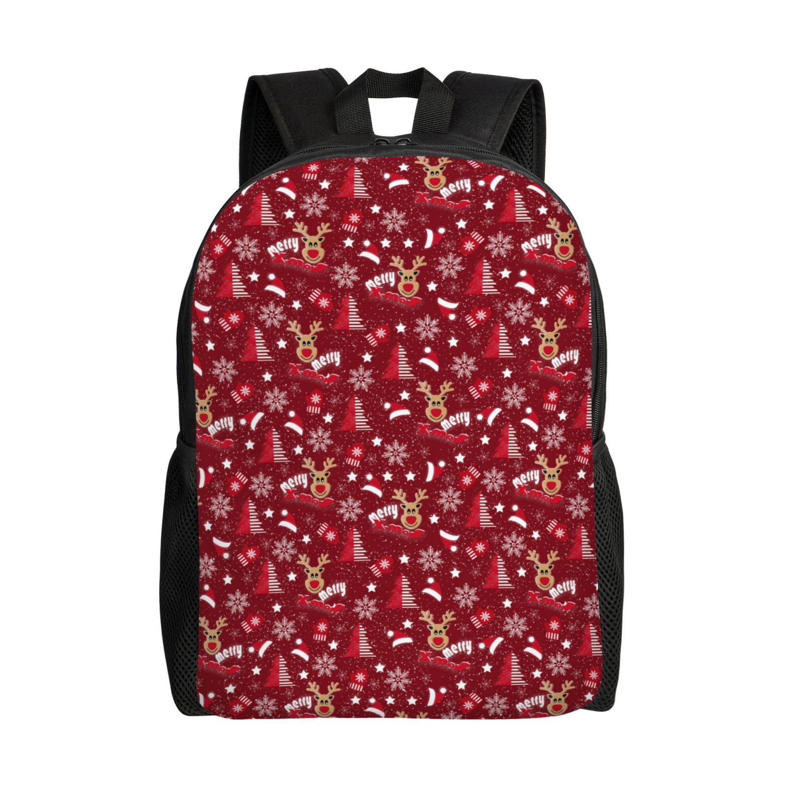 Fuzoiu Festive Reindeer Print Laptop Backpack,Work Business Backpacks ...