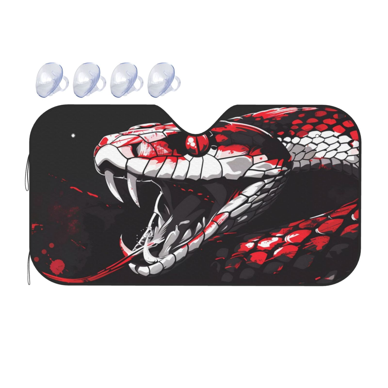 Fuzoiu Fierce Red Viper Graphic Art Print Car Windshield Sunshade ...