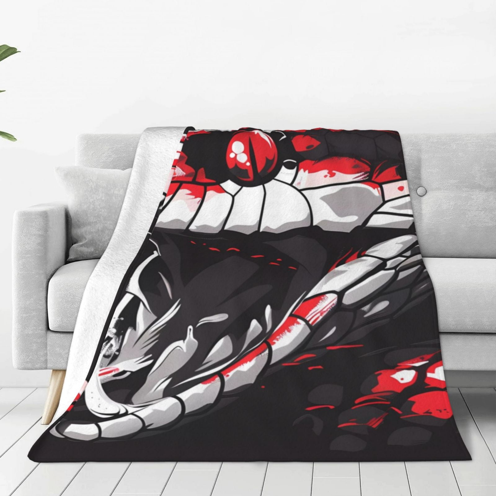 Fuzoiu Fierce Red Viper Graphic Art Print Ultra-Soft Micro Fleece ...