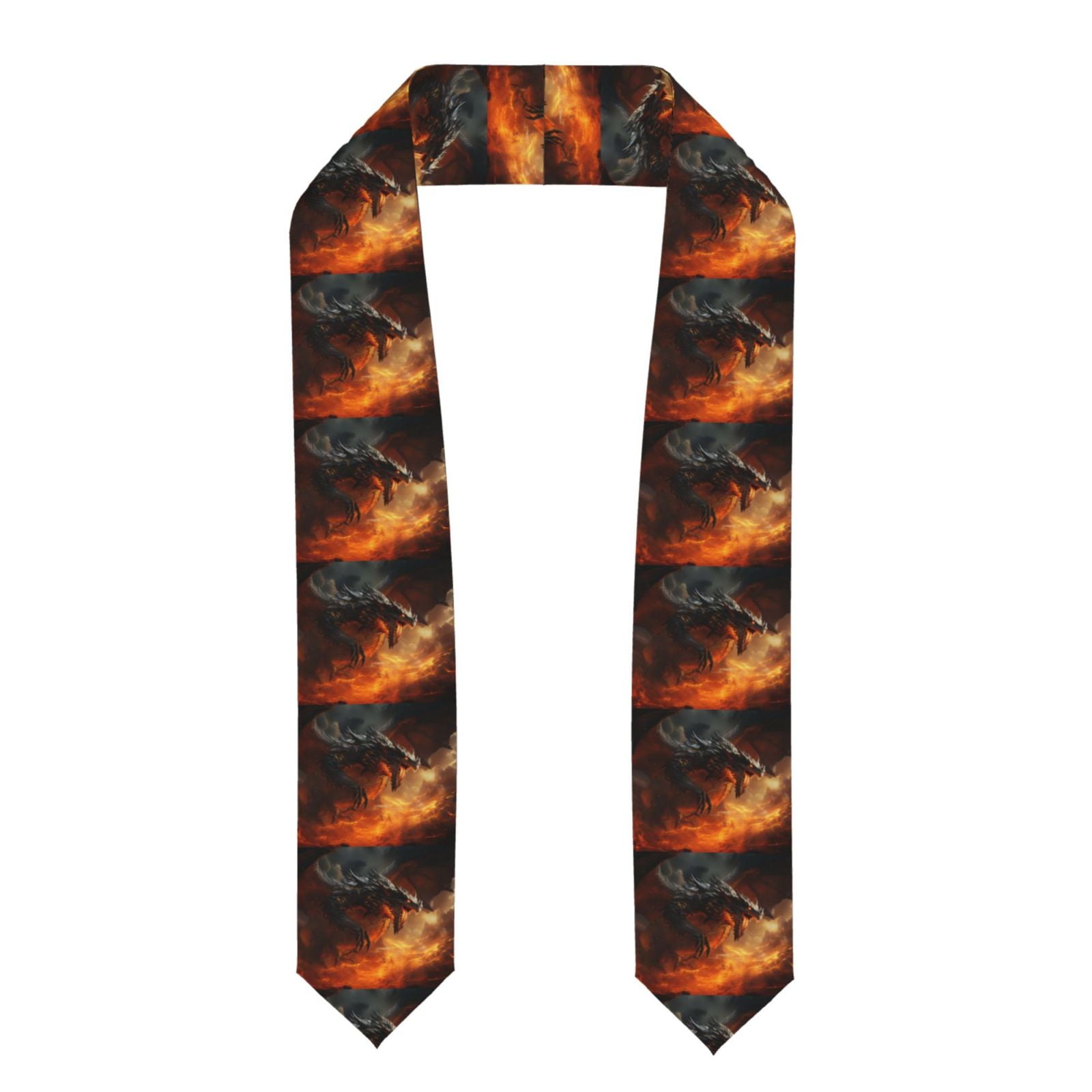 Fuzoiu Fiery Dragon Of Chaos Print Graduation Sash,Graduation Stole ...