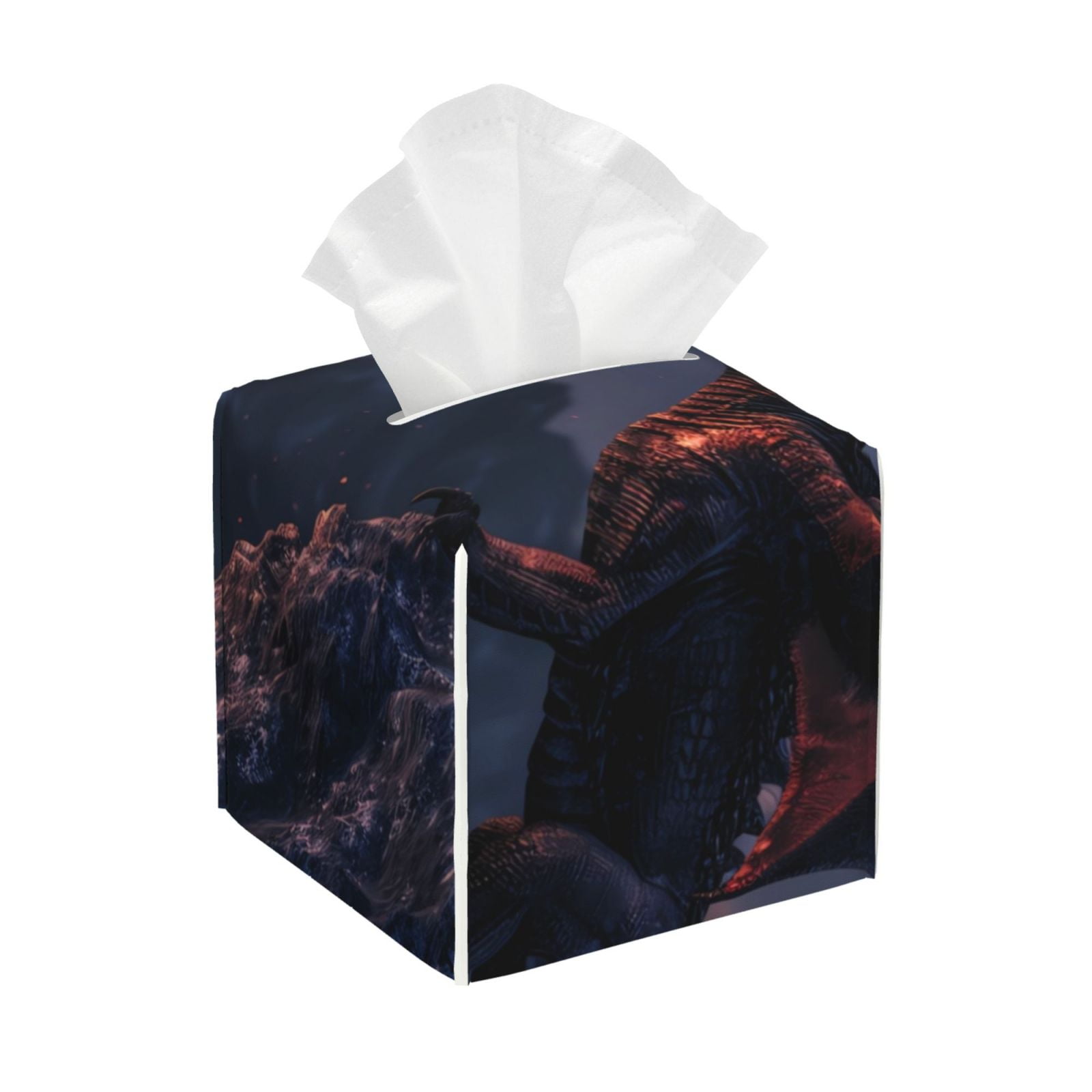Fuzoiu Fire Breathing Dragon Twilight Print Tissue Box Cover Holder ...