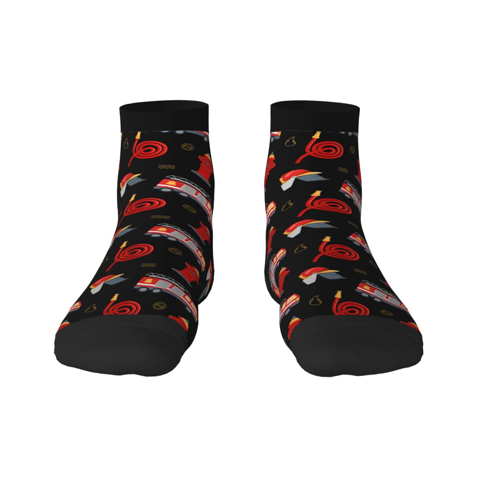 Fuzoiu Fire Fighting Print Adult Socks, Crew Moisture-wicking Socks ...