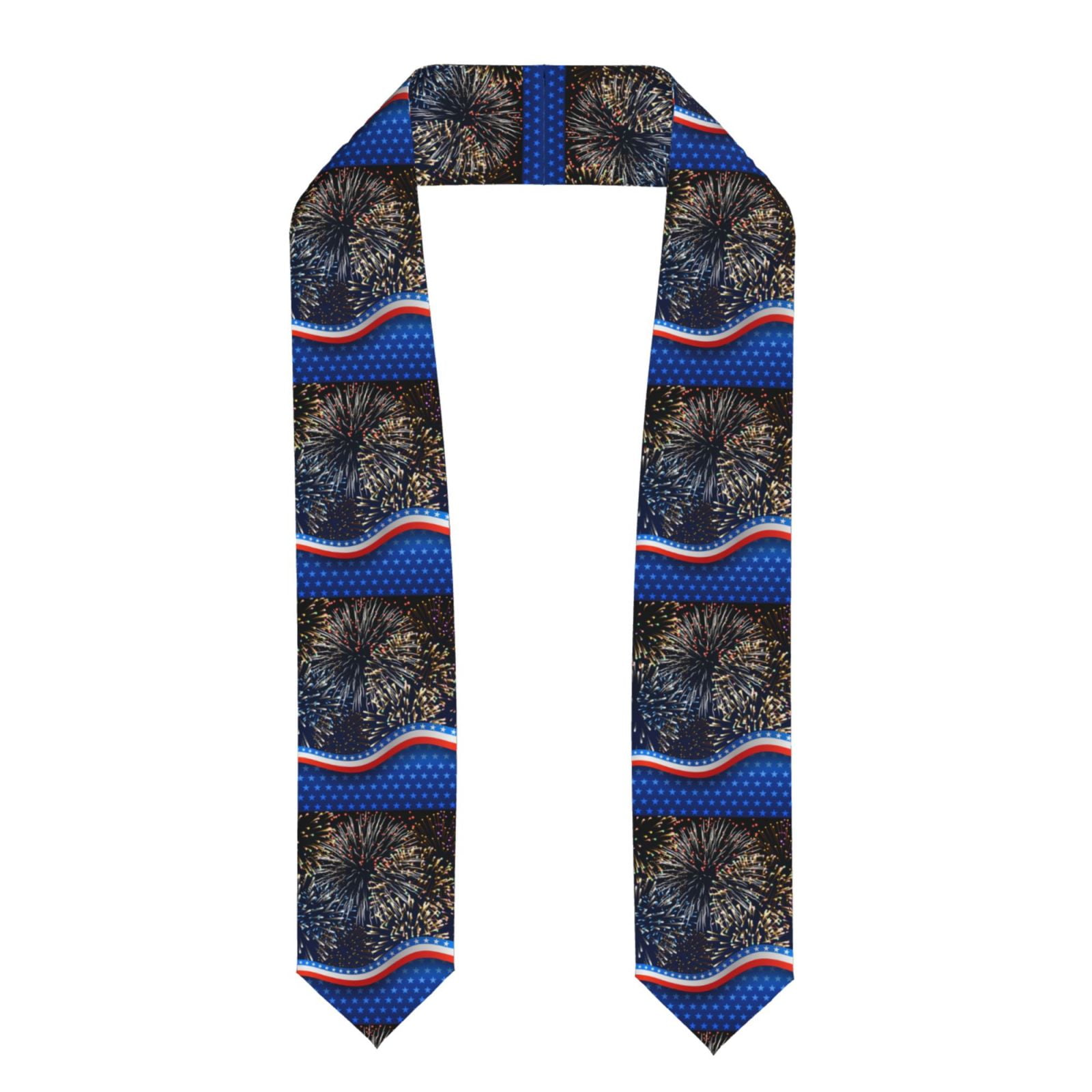 Fuzoiu Fireworks Print Graduation Sash,Graduation Stole,Unisex Adult ...