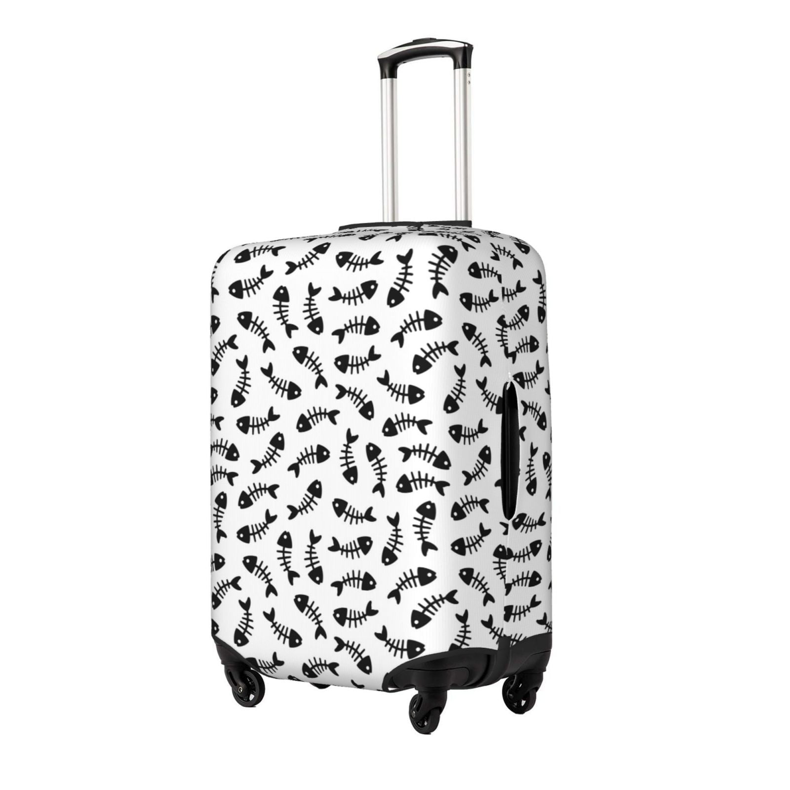 Fuzoiu Fish Bone Print Suitcase Cover,Washable Luggage Covers for ...