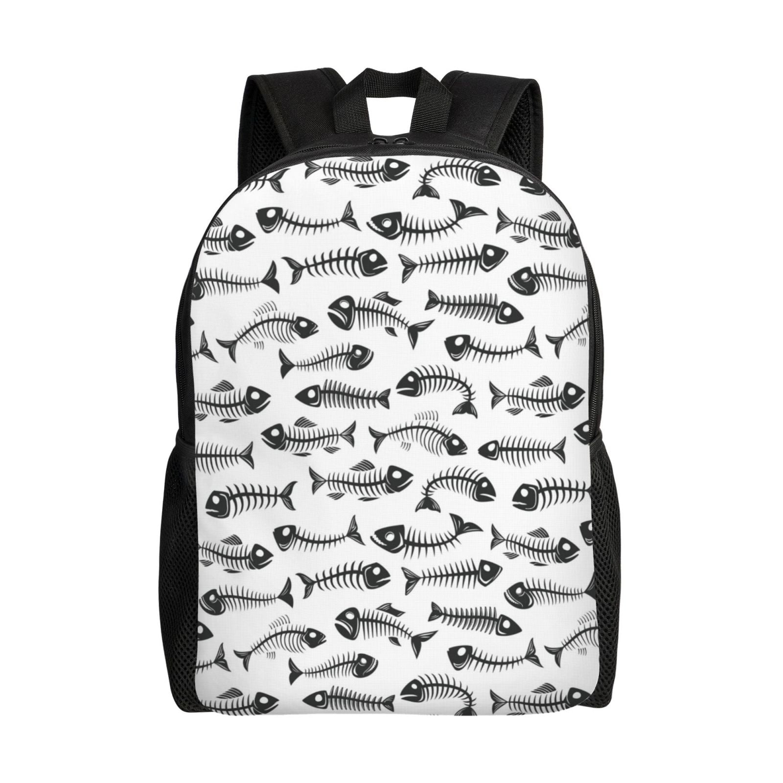 Fuzoiu Fish Bones Print Laptop Backpack,Work Business Backpacks, Large ...