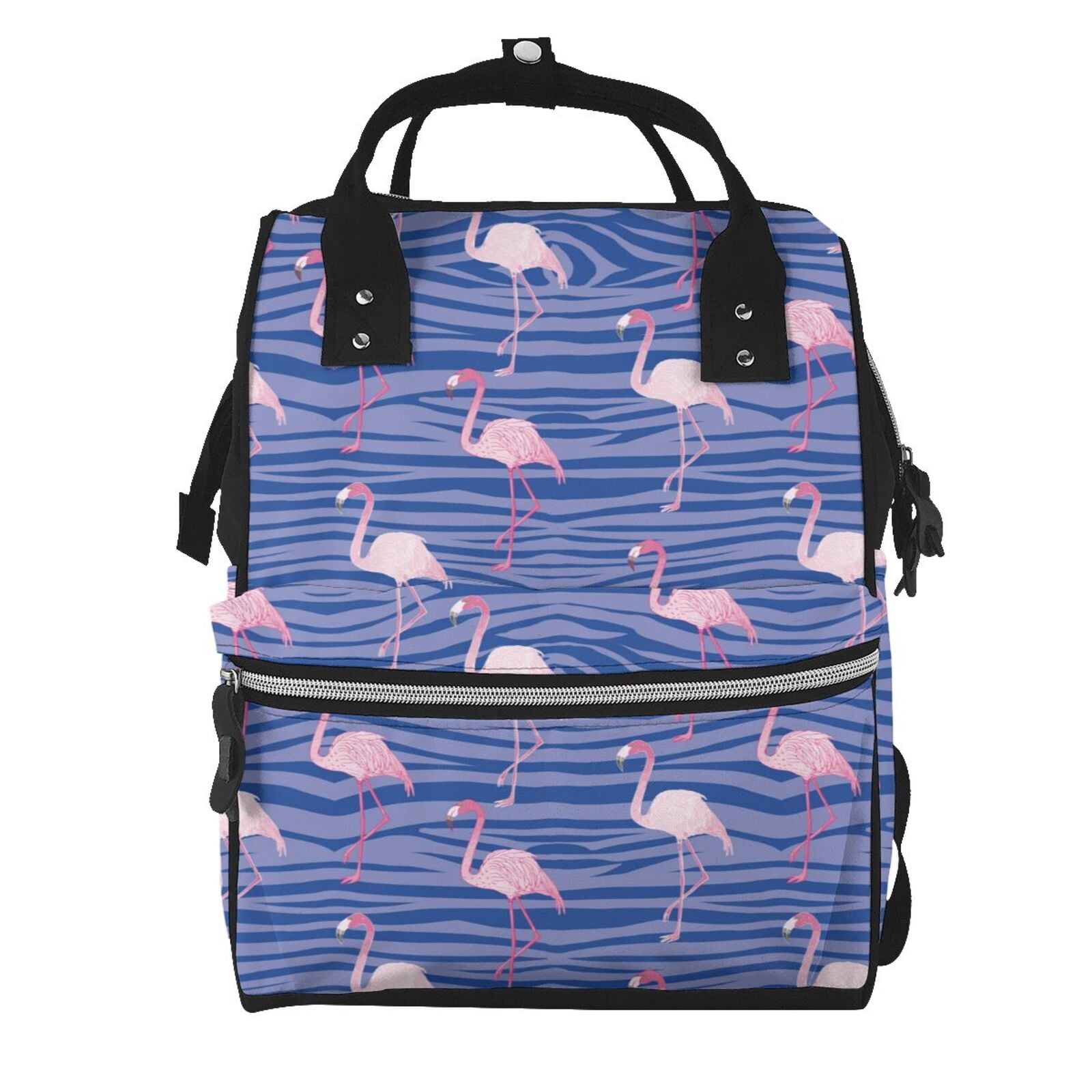 Fuzoiu Flamingo Print Diaper Bag Backpack,Baby Essentials Travel Tote ...