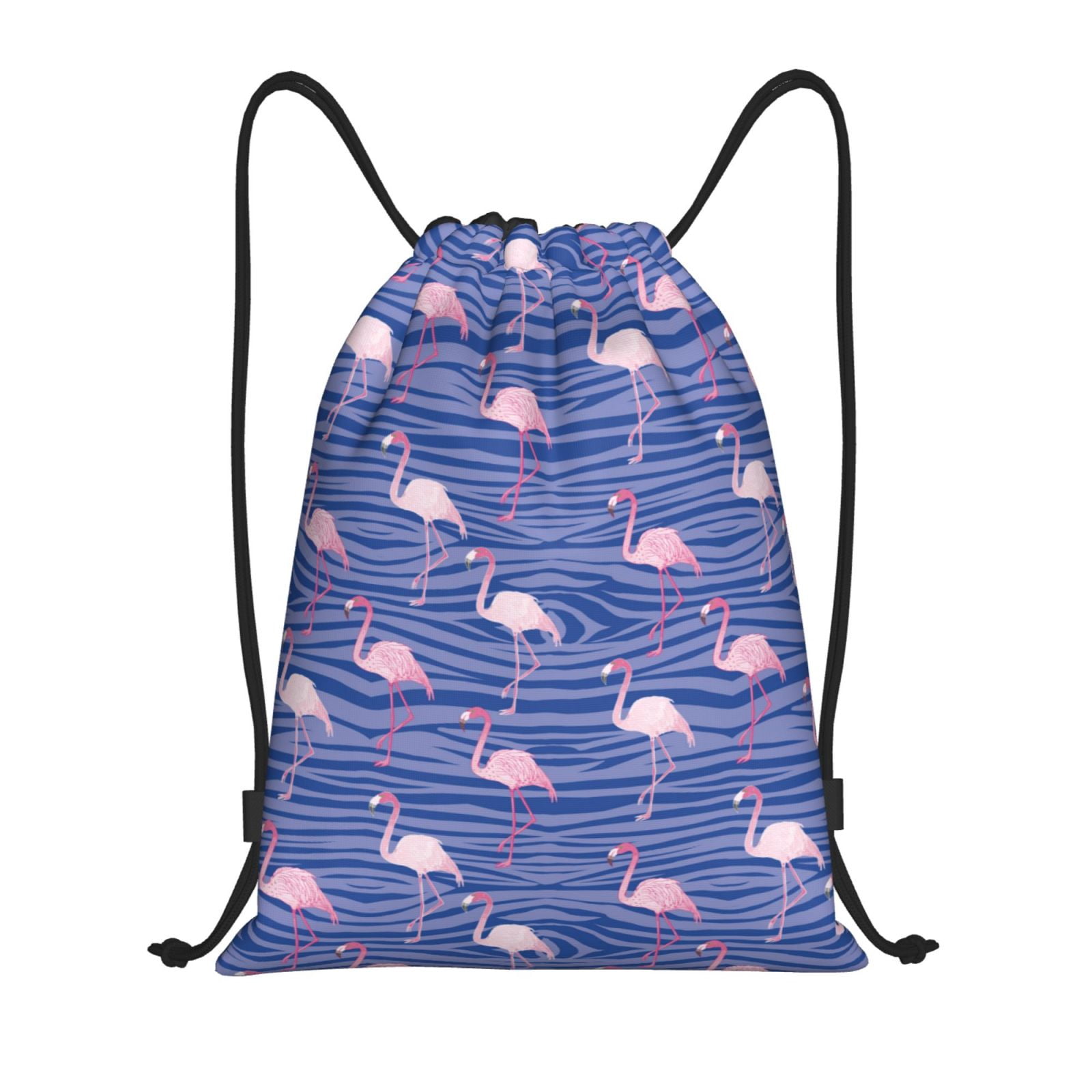Fuzoiu Flamingo Print Drawstring Backpack for Gym, Travel, Yoga,Sports ...