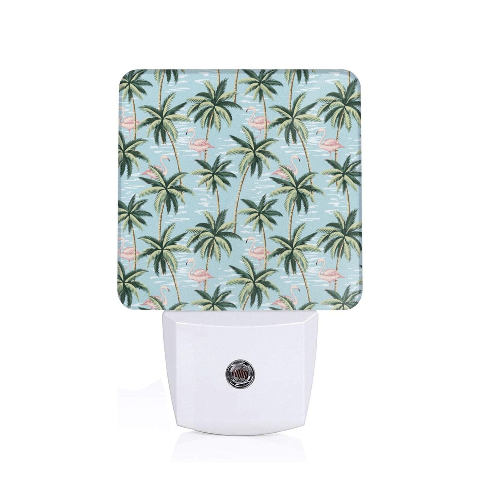Fuzoiu Flamingos And Palms Print Dusk to Dawn LED Night Light with ...
