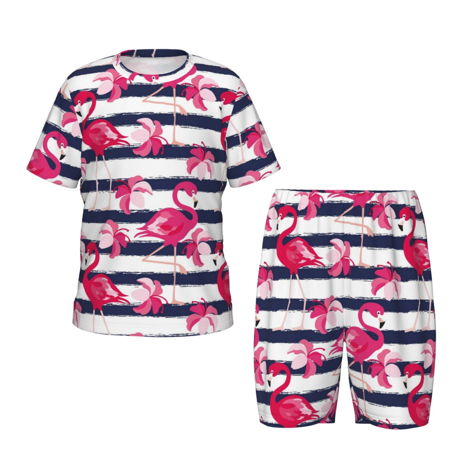 Fuzoiu Flamingos Print Boys Girls Pjs Sleepwear,2 Piece Pajam,Comfy ...