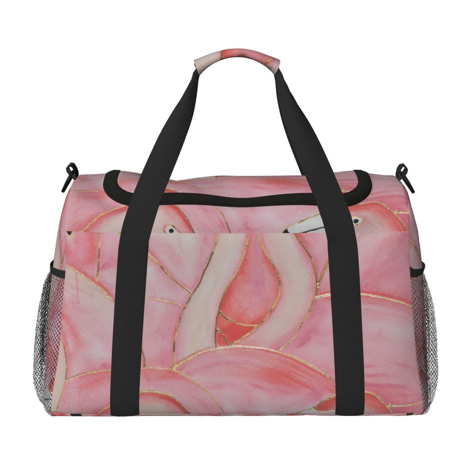 Fuzoiu Flamingos Print Travel Duffle Bag,Carry On Tote Bags,Duffel Bag ...