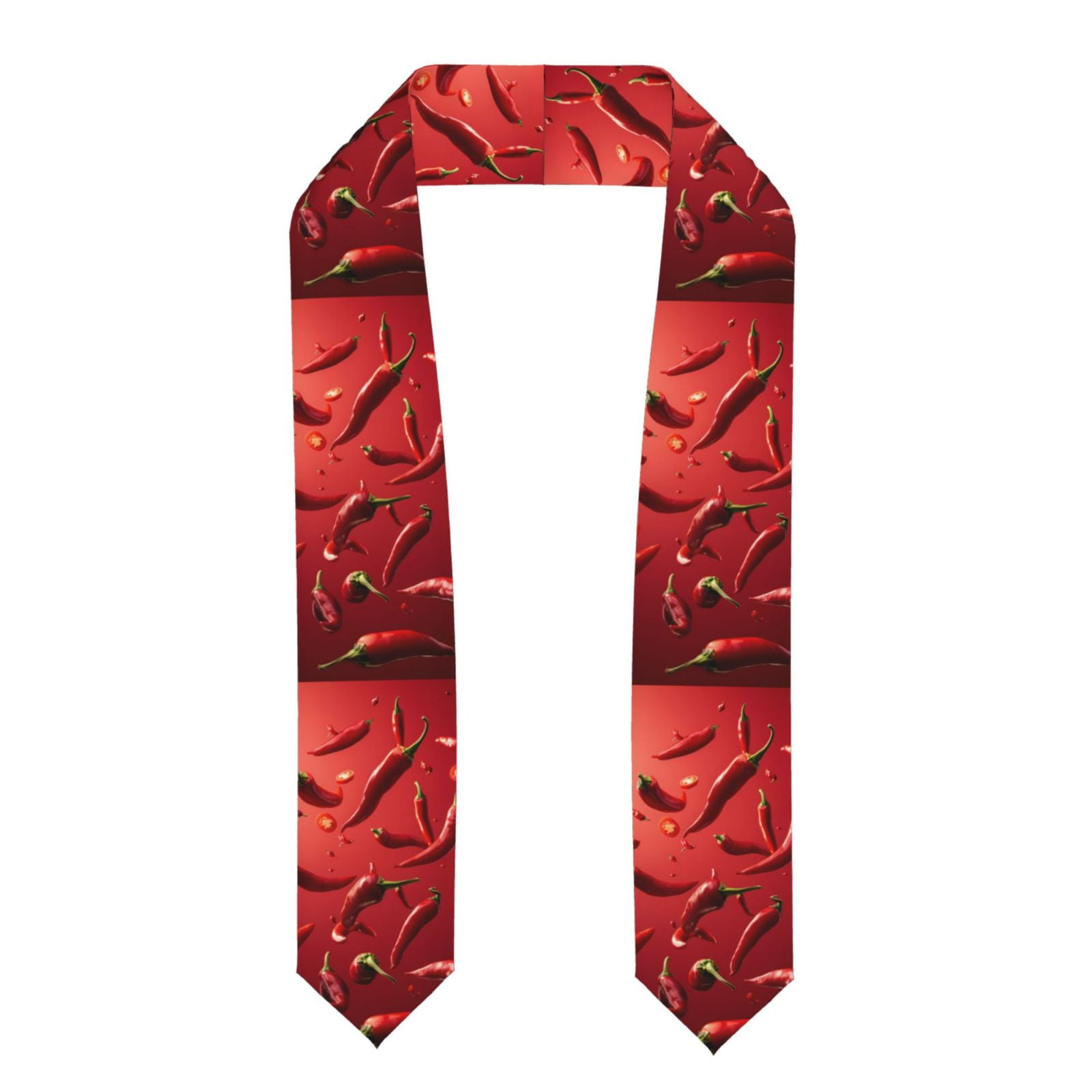 Fuzoiu Floating Red Chili Peppers Print Graduation Sash,Graduation ...