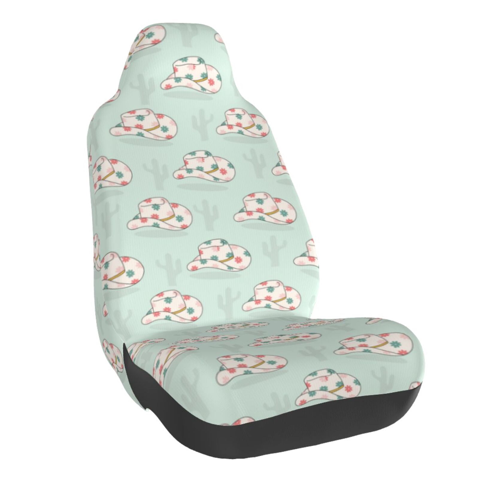 Fuzoiu Flora Daisy Cactus Print Elastic Car Seat Covers, Seat Cover ...